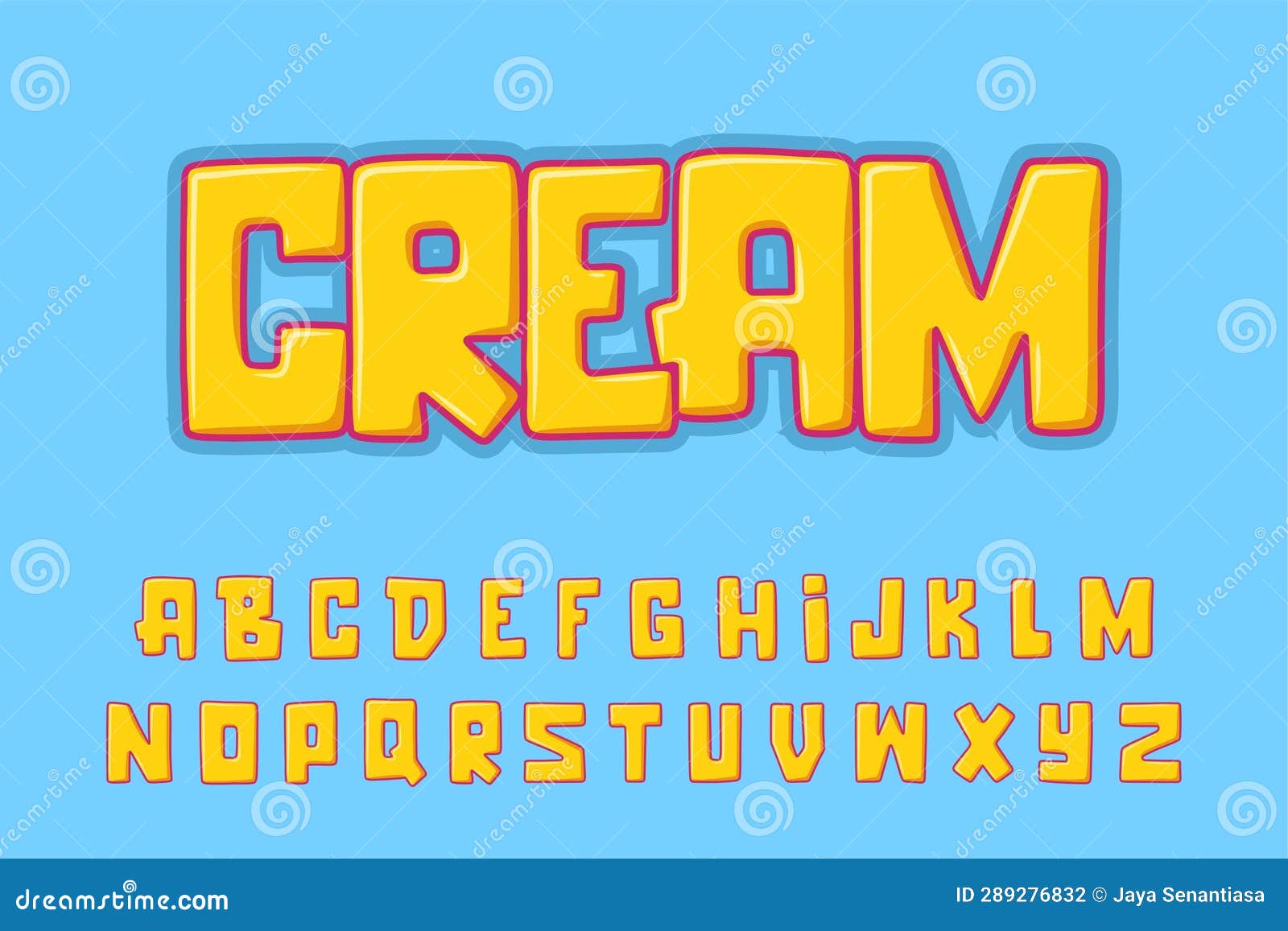 Alphabet Sunny Ice Cream Graffiti Cartoon Vector Stock Illustration ...
