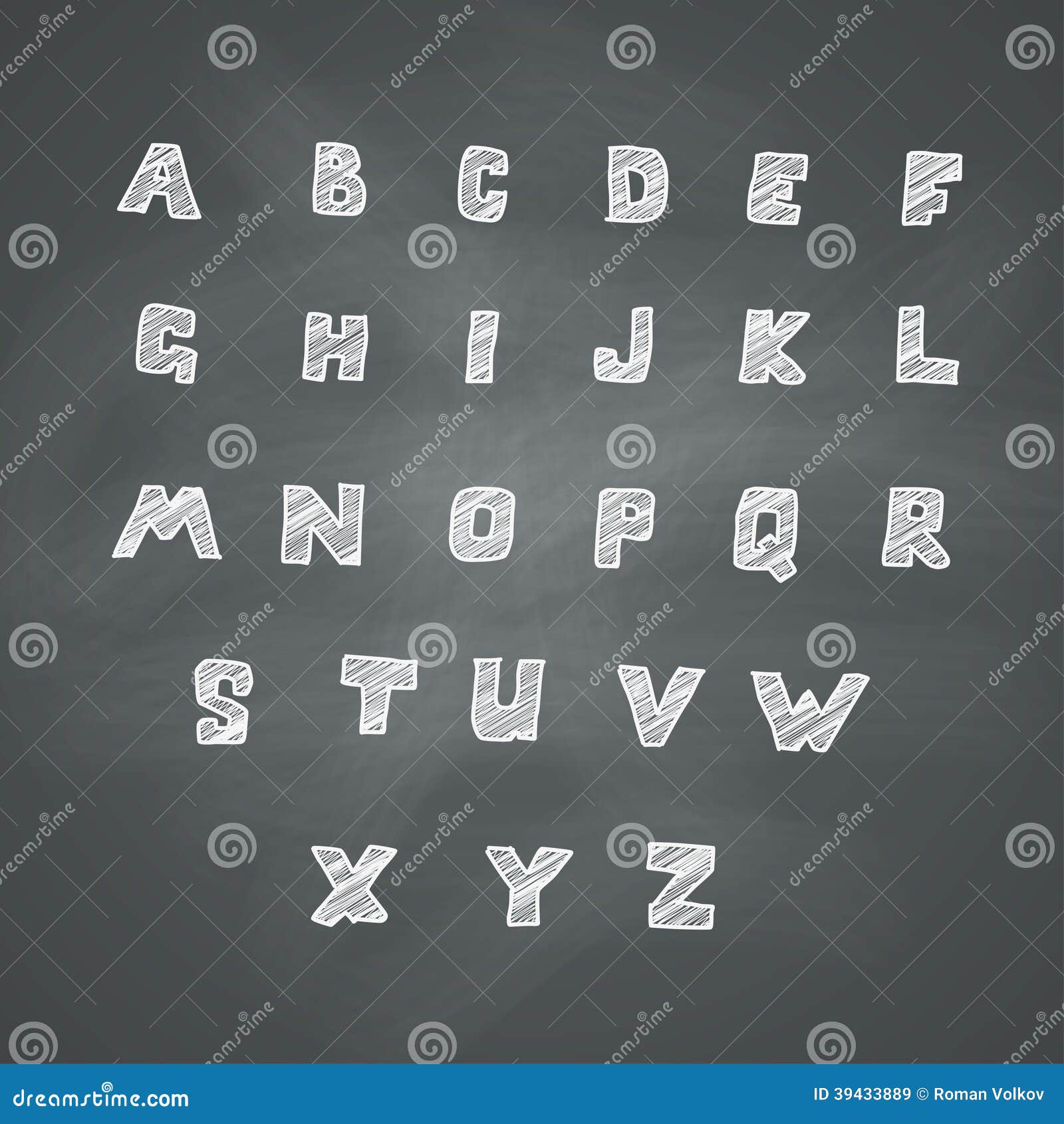 Alphabet sur le tableau illustration de vecteur. Illustration du ...