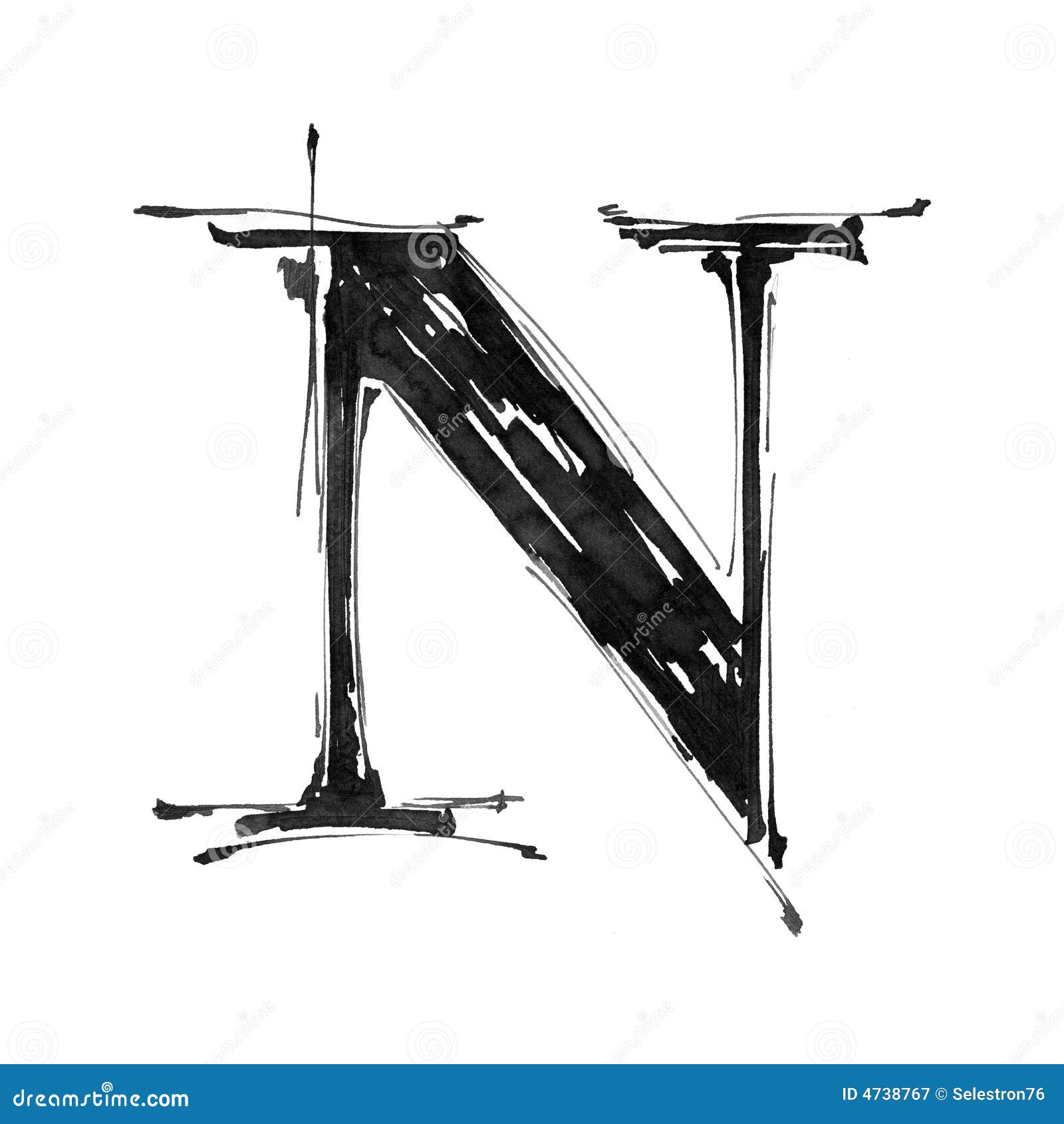 Alphabet symbol - letter N stock illustration. Illustration of ...