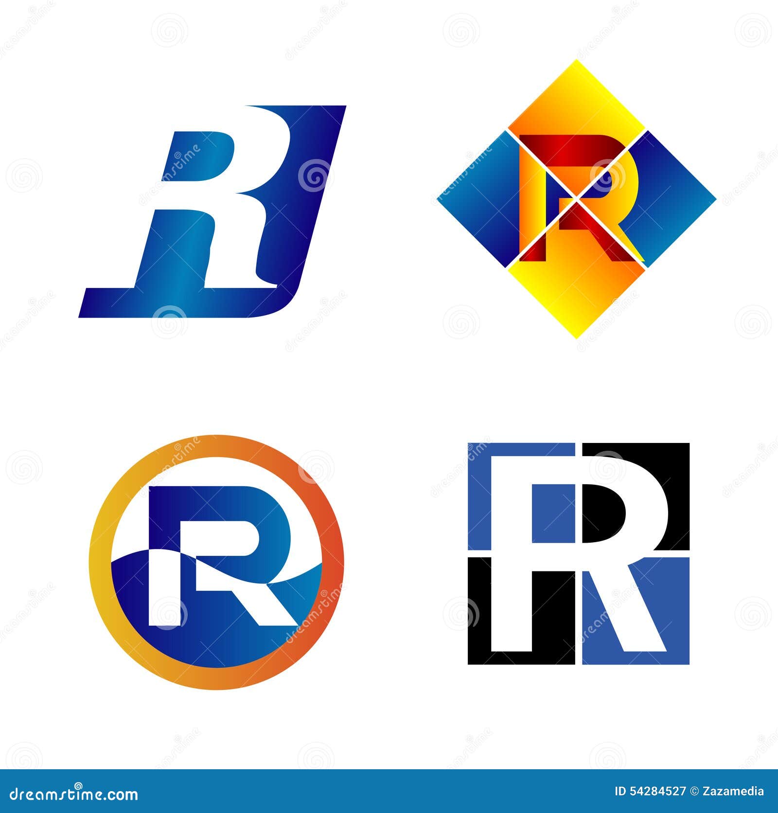 Alphabet Symbols and Elements of Letter R, Such a Logo Stock Vector ...