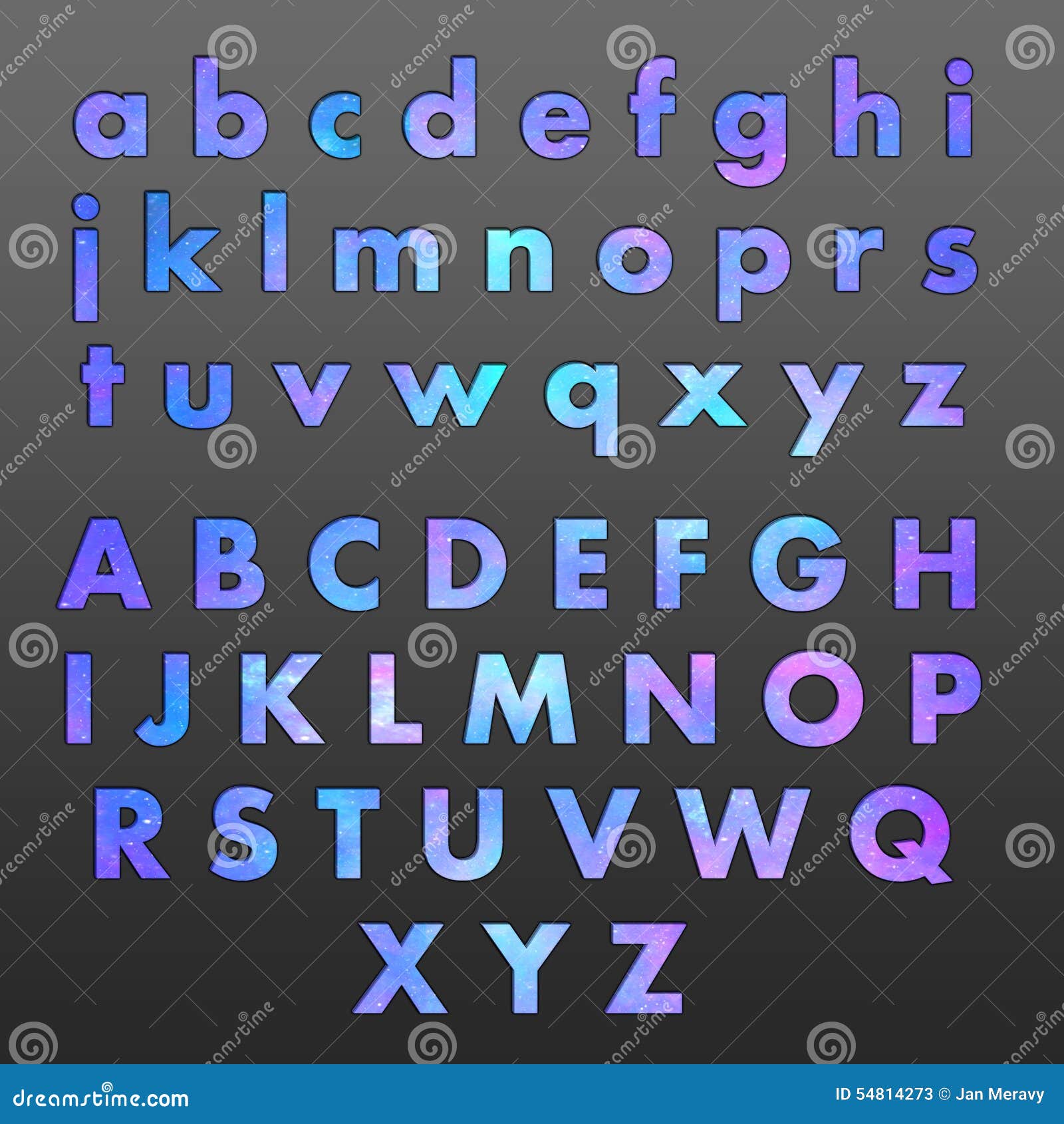 Alphabet Symbols with Stars Stock Illustration - Illustration of symbol ...