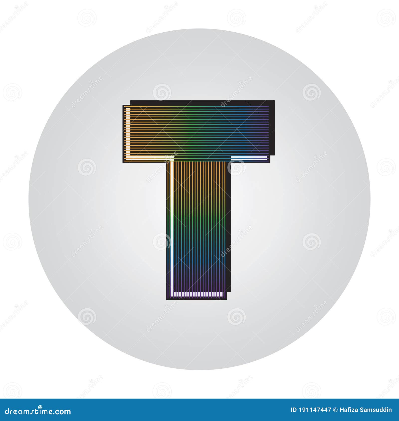 Alphabet T. Vector Illustration Decorative Design Stock Vector ...