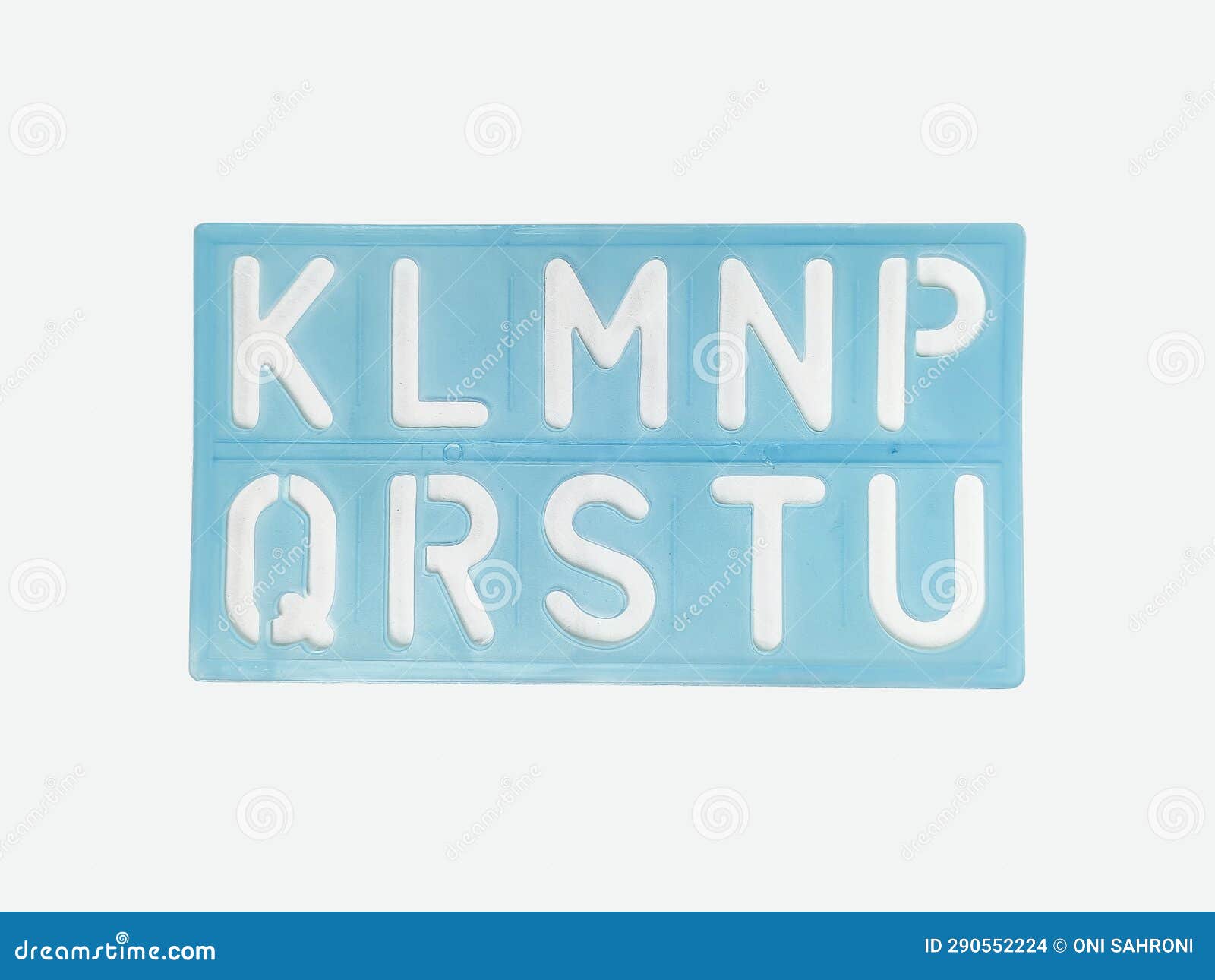 Blue Alphabet Template Ruler on White Background. Classic Alphabet and ...