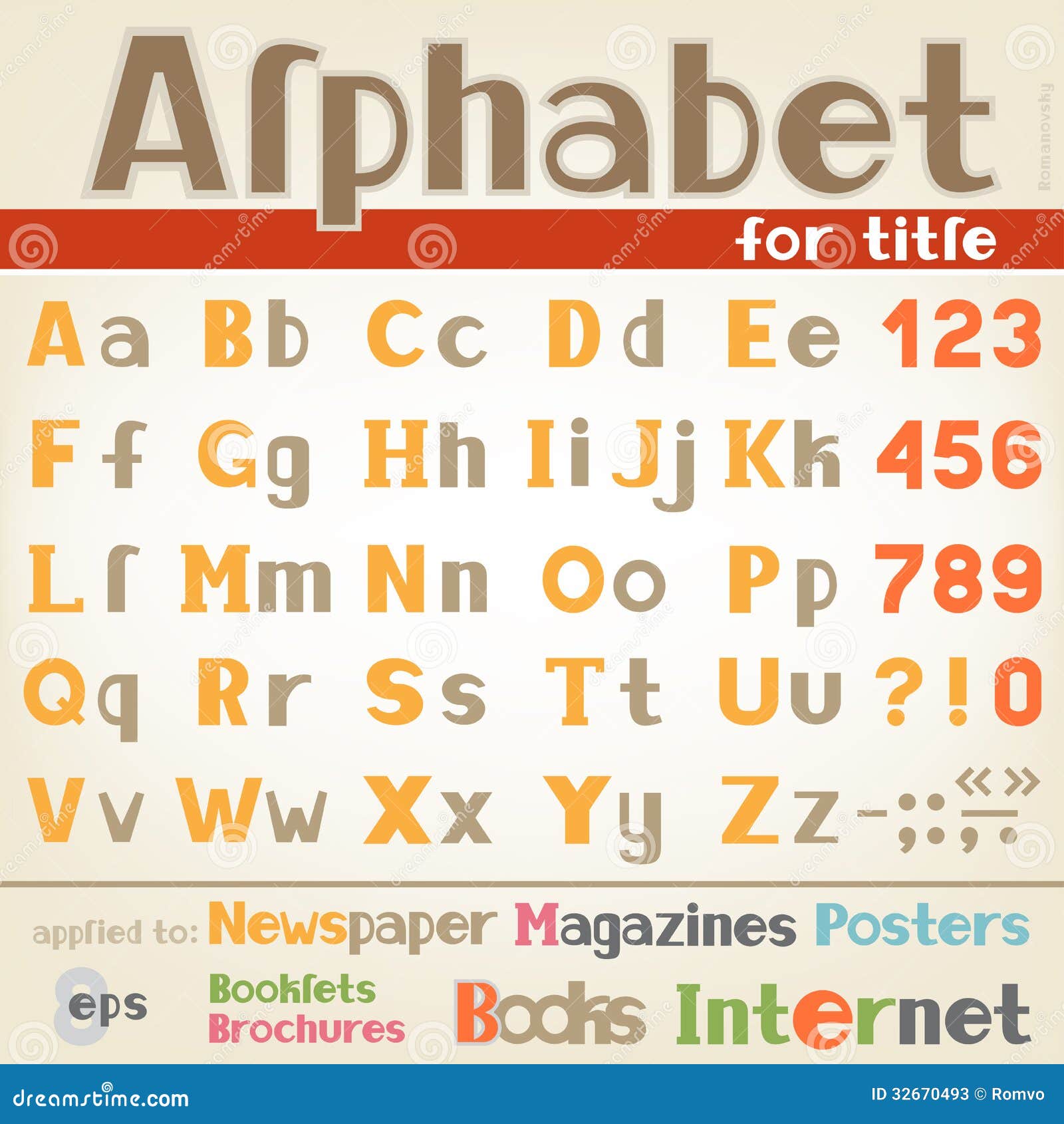 Alphabet for title stock vector. Illustration of decorative - 32670493