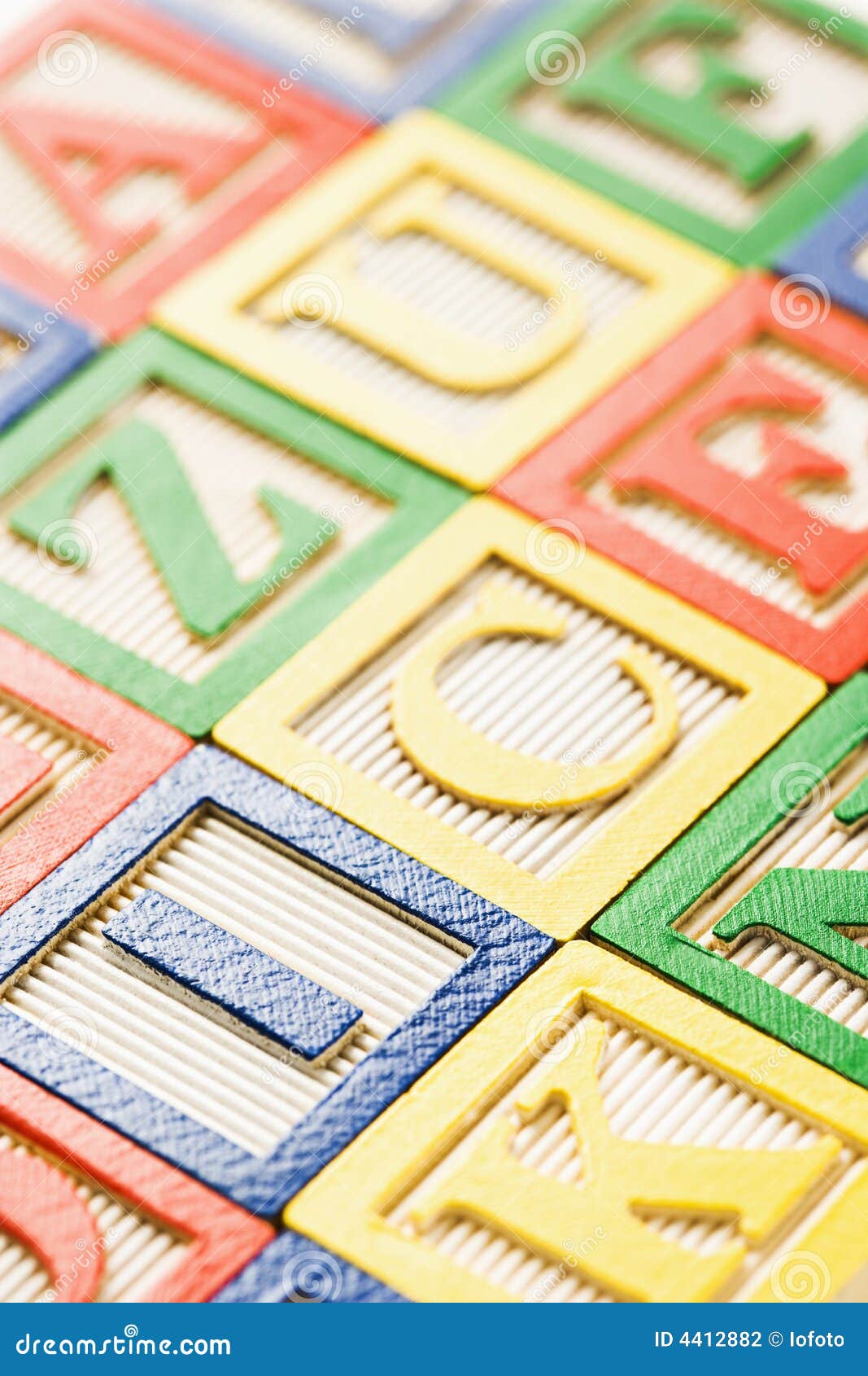 Alphabet toy blocks. stock photo. Image of studio, background - 4412882