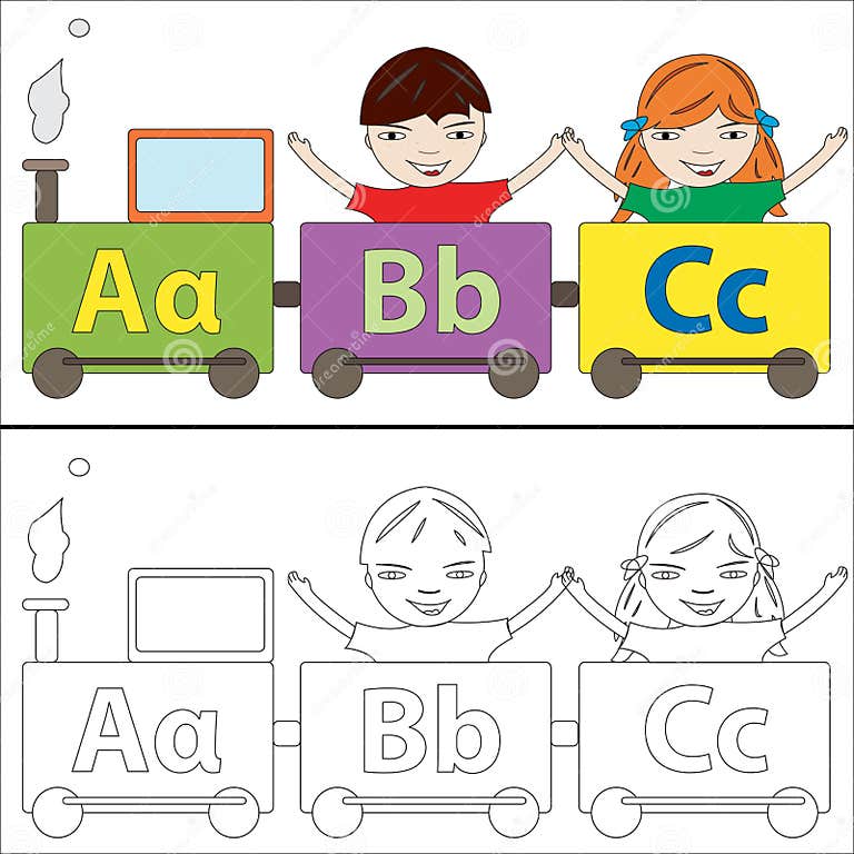 Alphabet train stock vector. Illustration of facial, children - 17722390