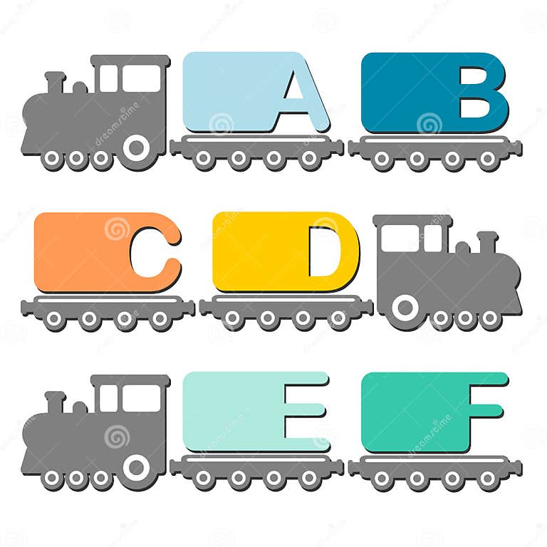 Alphabet train stock vector. Illustration of cartoon - 29347023