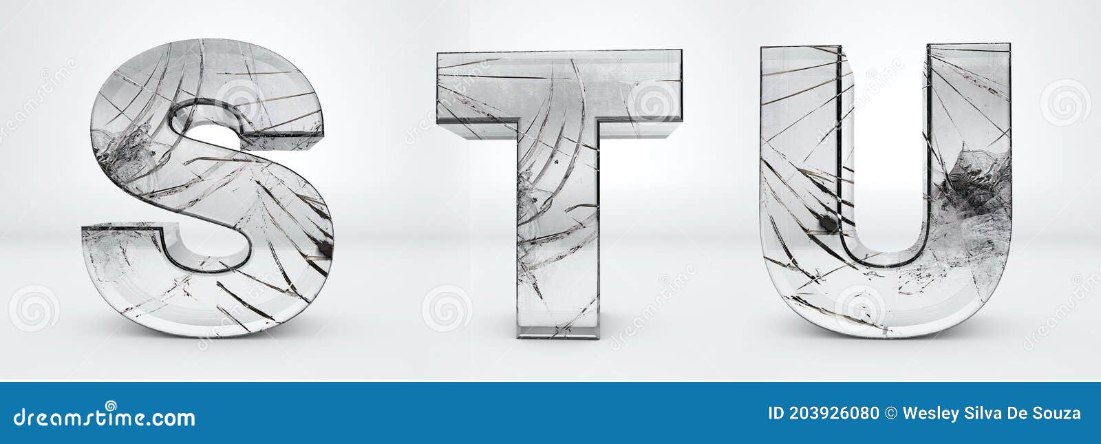 Transparent Letters Alphabet. White And Color Transparent Alphabet On ...