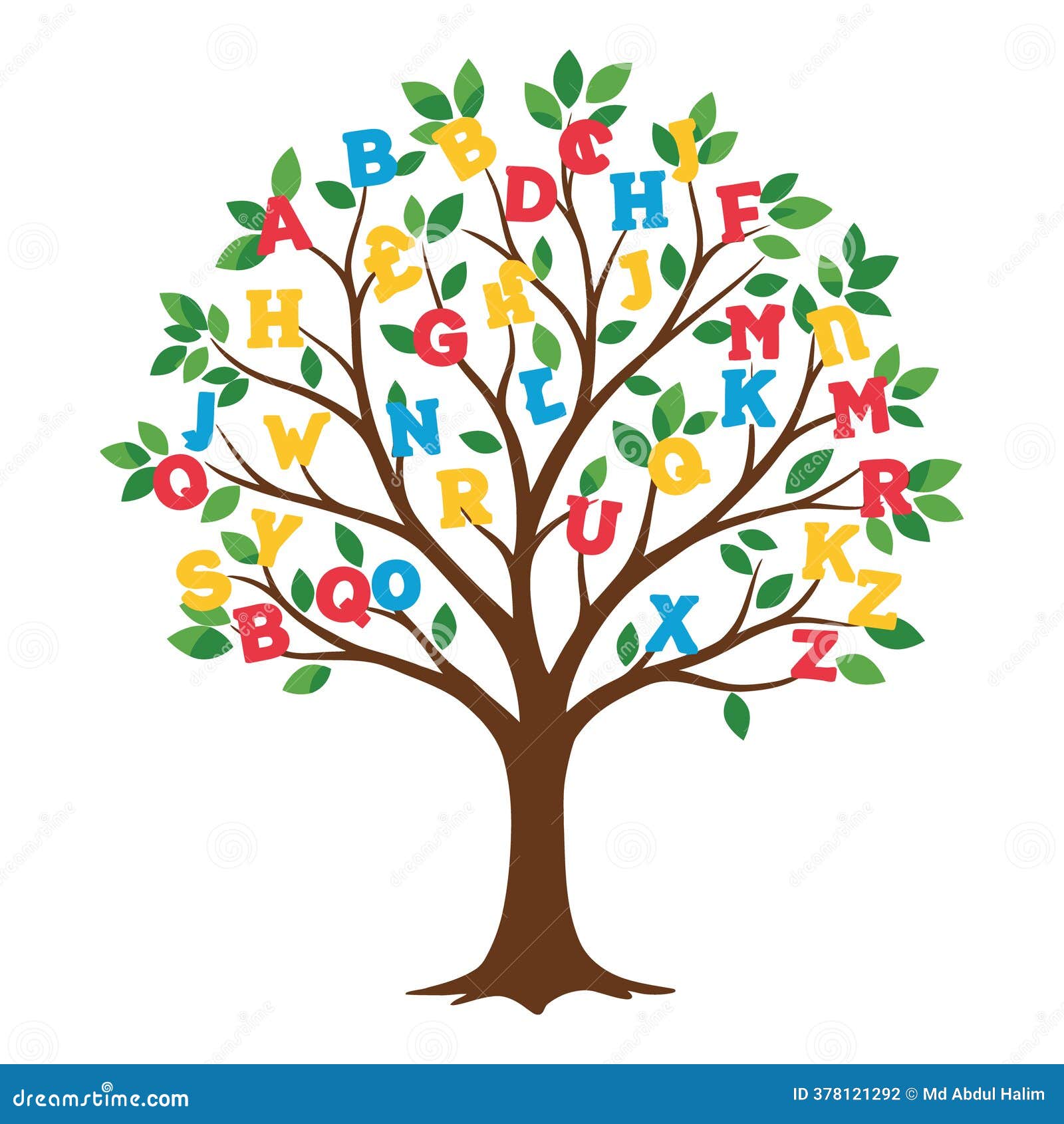 Alphabet Tree Vector Illustration | CartoonDealer.com #19038256