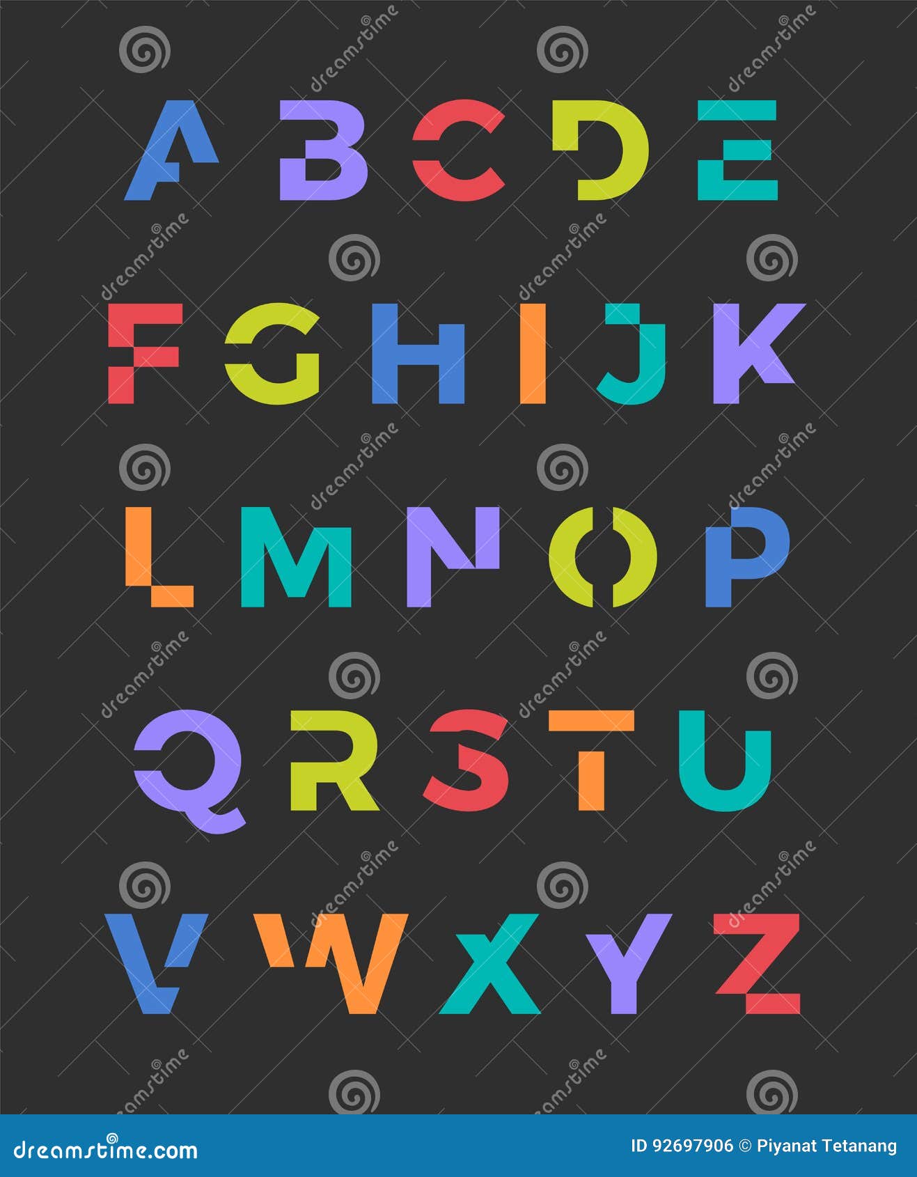 Alphabet stock vector. Illustration of icons, graphic - 92697906