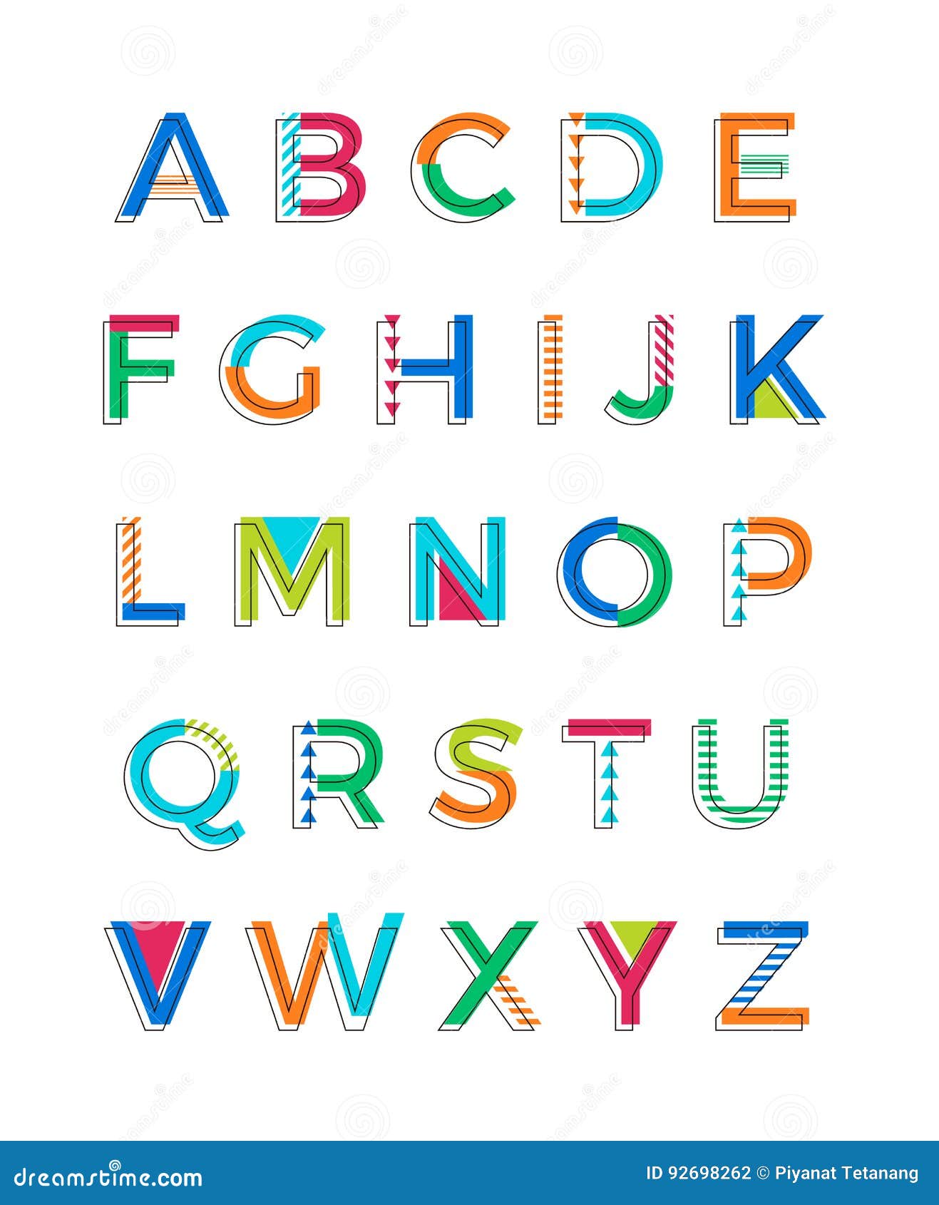 Alphabet stock vector. Illustration of graphic, character - 92698262