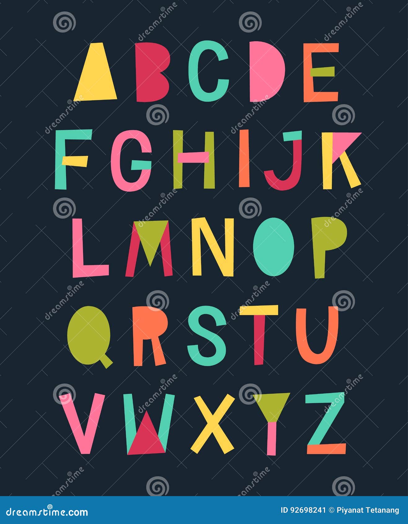 Alphabet stock vector. Illustration of design, cartoon - 92698241