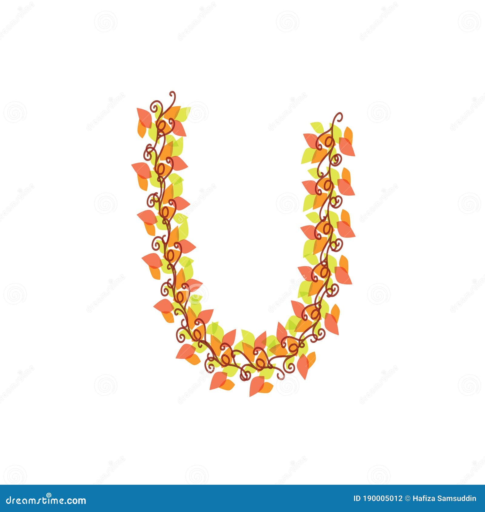 Alphabet U. Vector Illustration Decorative Design Stock Vector ...