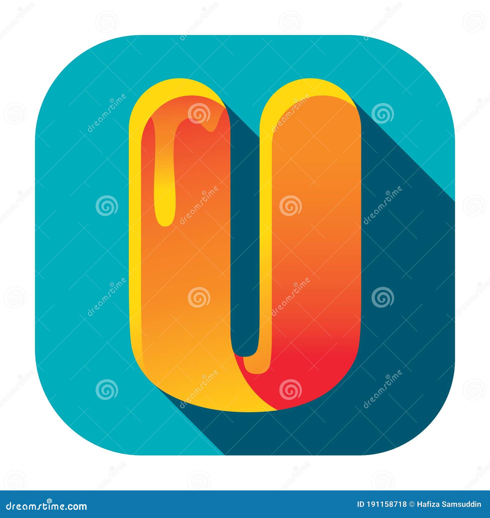 Alphabet U. Vector Illustration Decorative Design Stock Vector ...