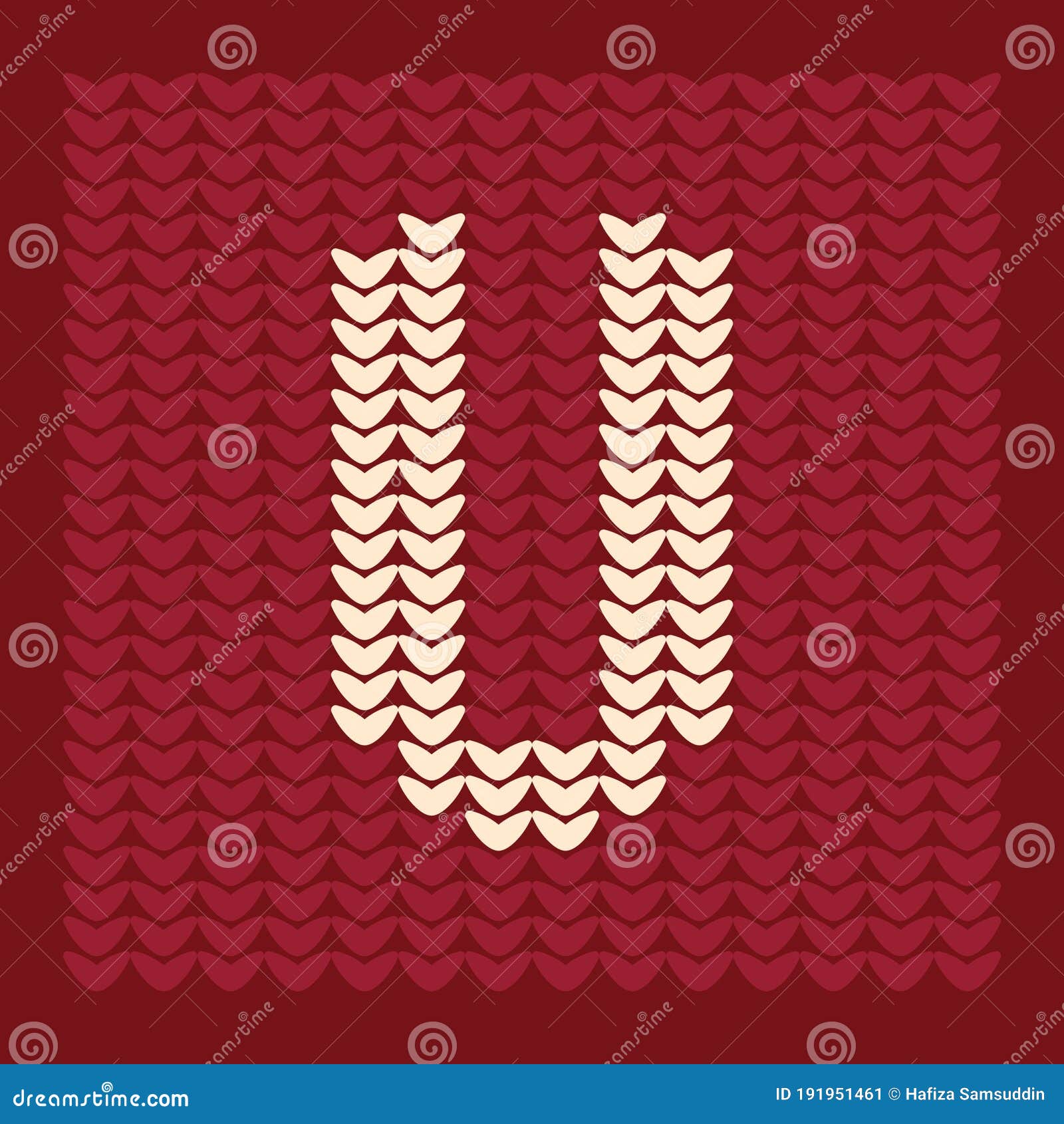 Alphabet U. Vector Illustration Decorative Design Stock Vector ...