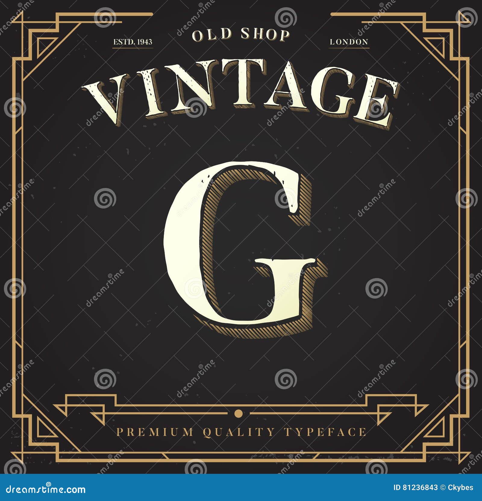 Alphabet Vector Font. Letter with Classy Stylish Background Stock ...