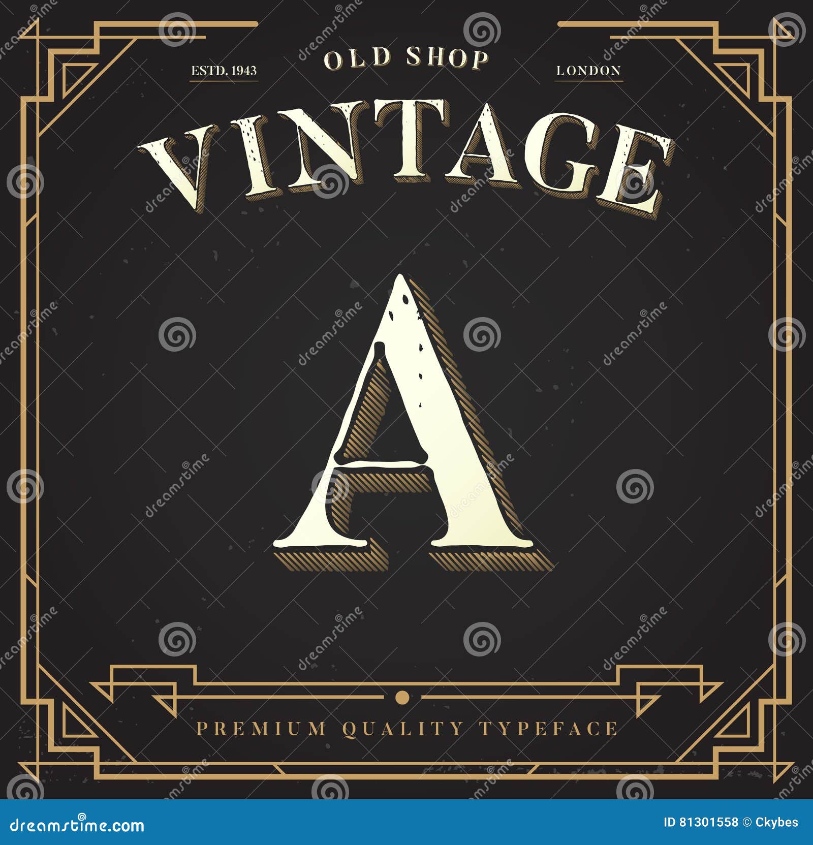 Alphabet Vector Font. Letter with Classy Stylish Background Stock ...