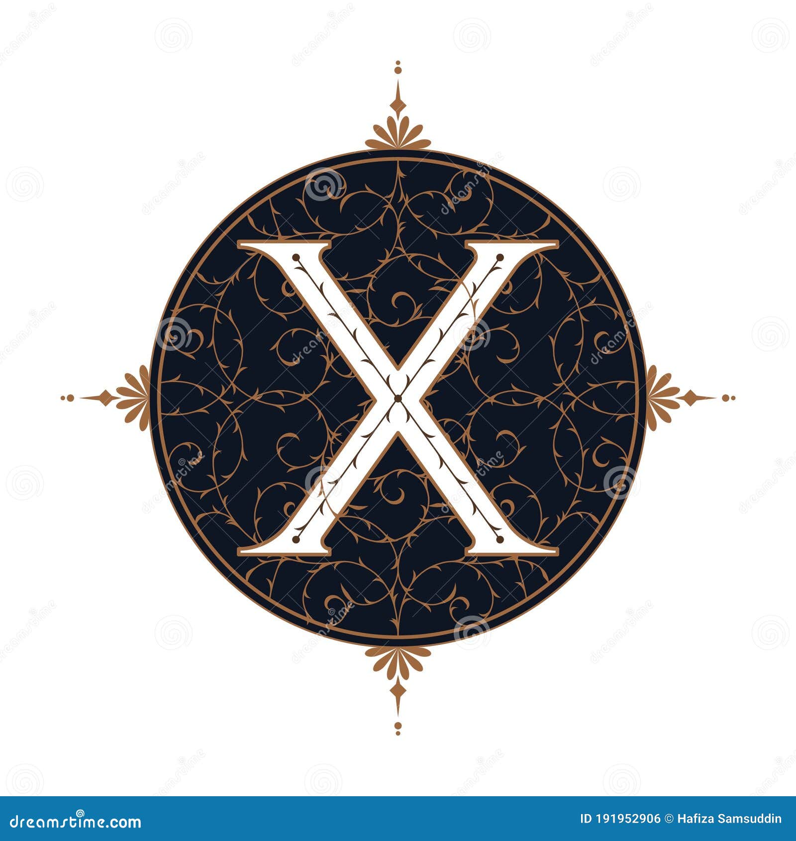 Alphabet X. Vector Illustration Decorative Design Stock Vector ...