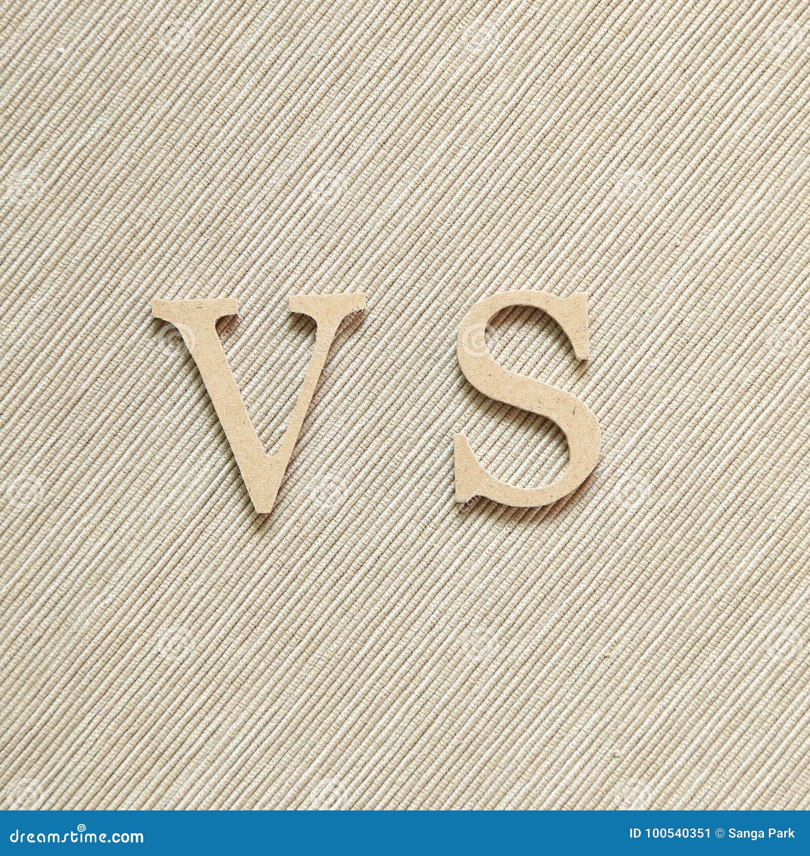Alphabet VS, Versus on Fabric Background Stock Image - Image of ...