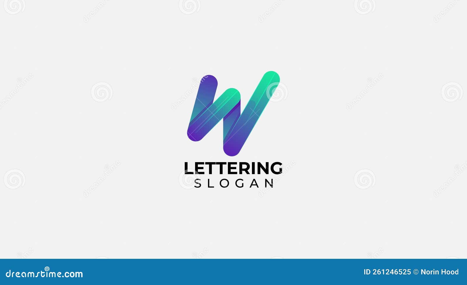 Alphabet W Letter or Gradient W Design for Your Business Stock Vector ...
