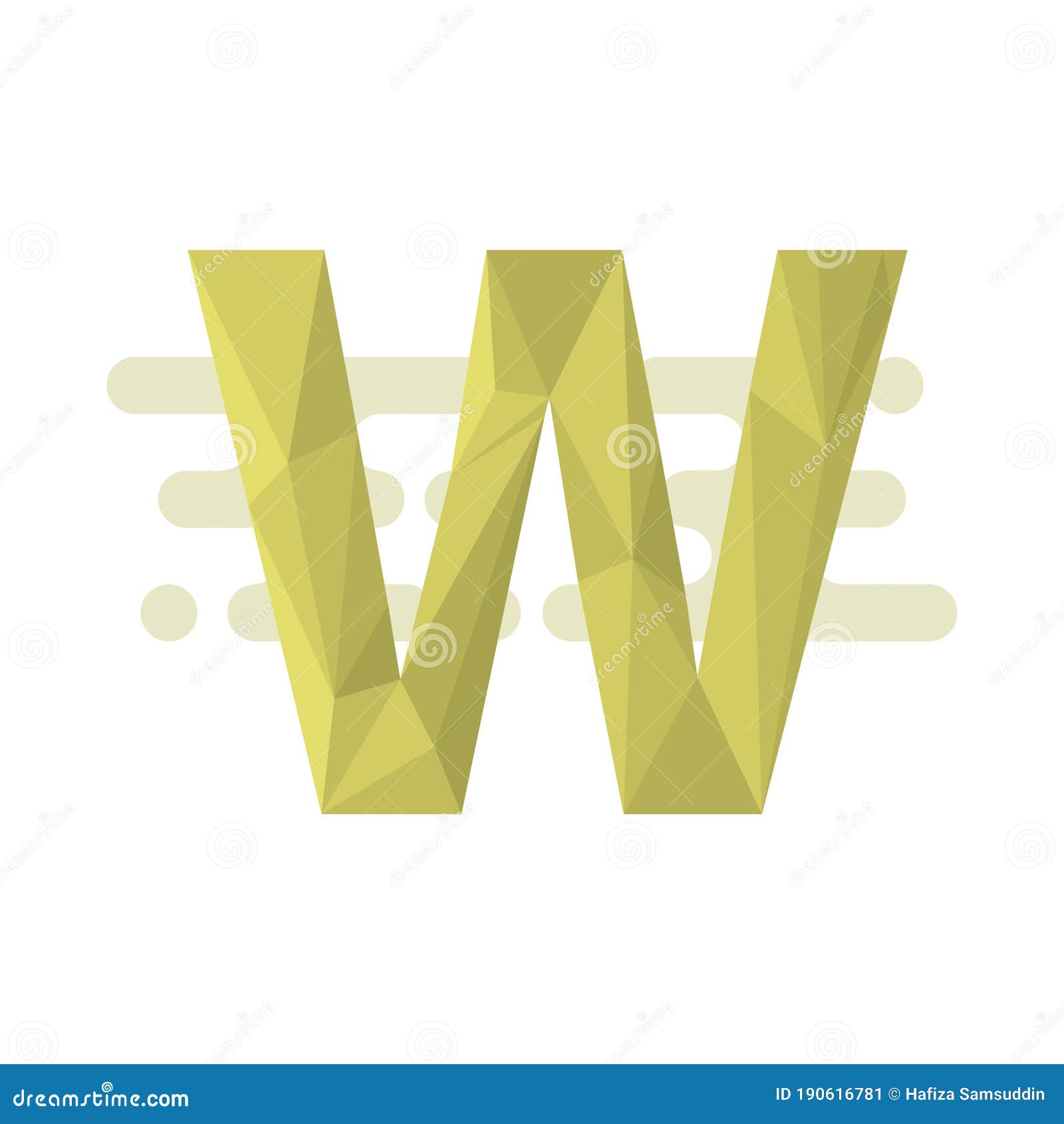 Alphabet W. Vector Illustration Decorative Design Stock Vector ...