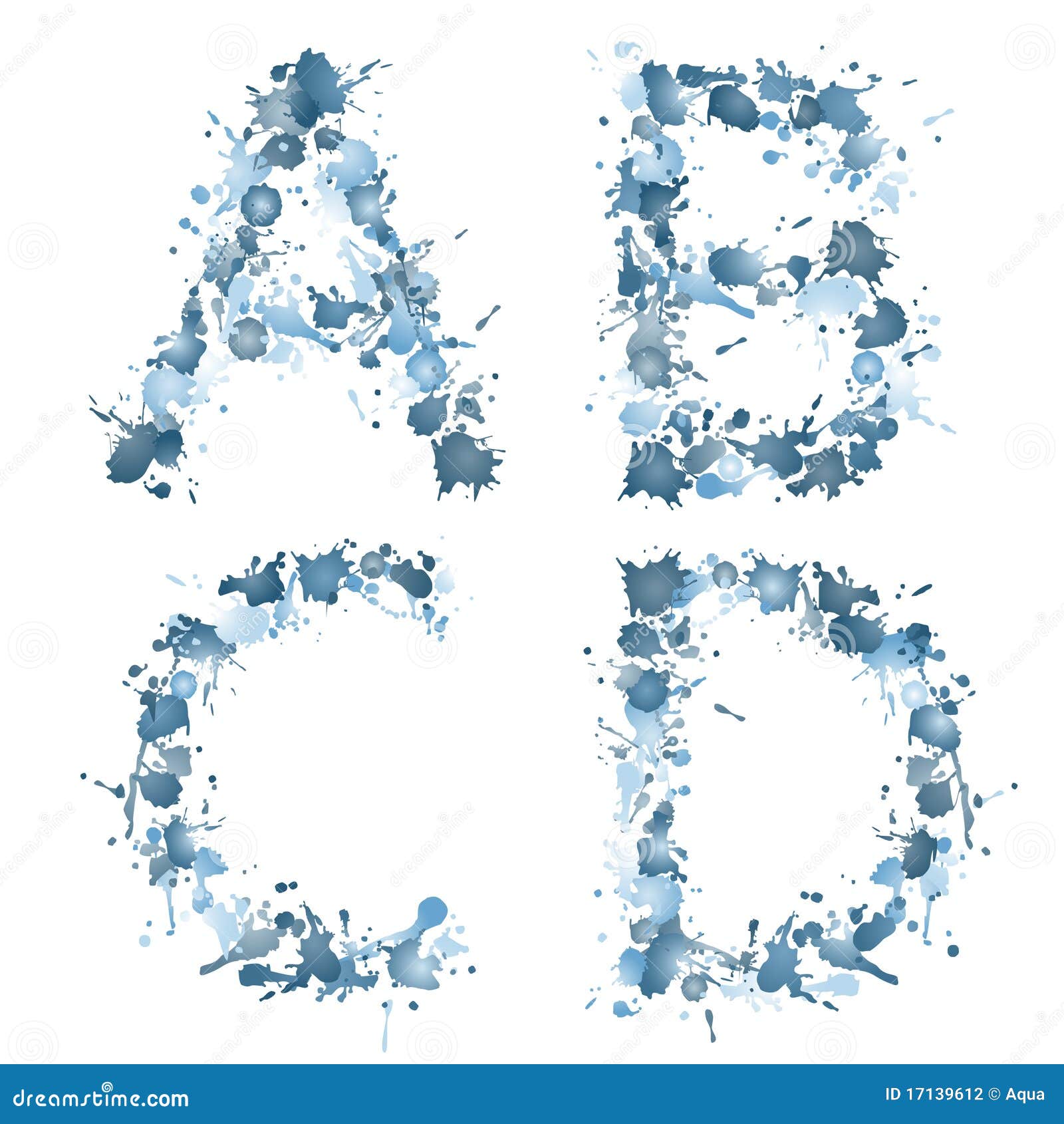 Alphabet water drop ABCD stock vector. Illustration of creative - 17139612