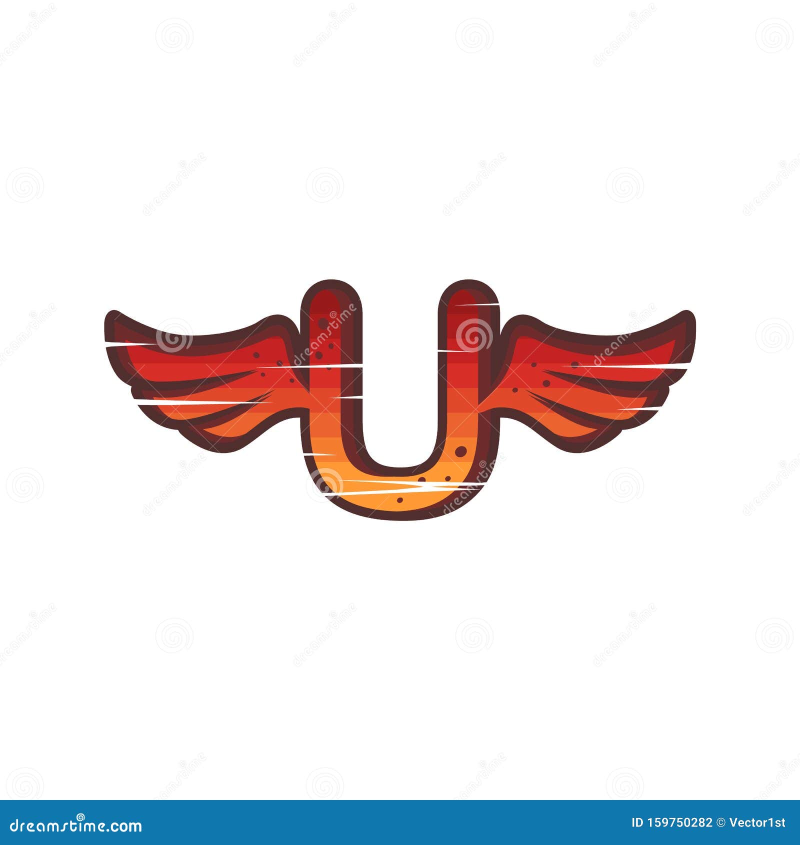 Alphabet Wing Red Sign Logo Brand Sign Icon Stock Illustration ...