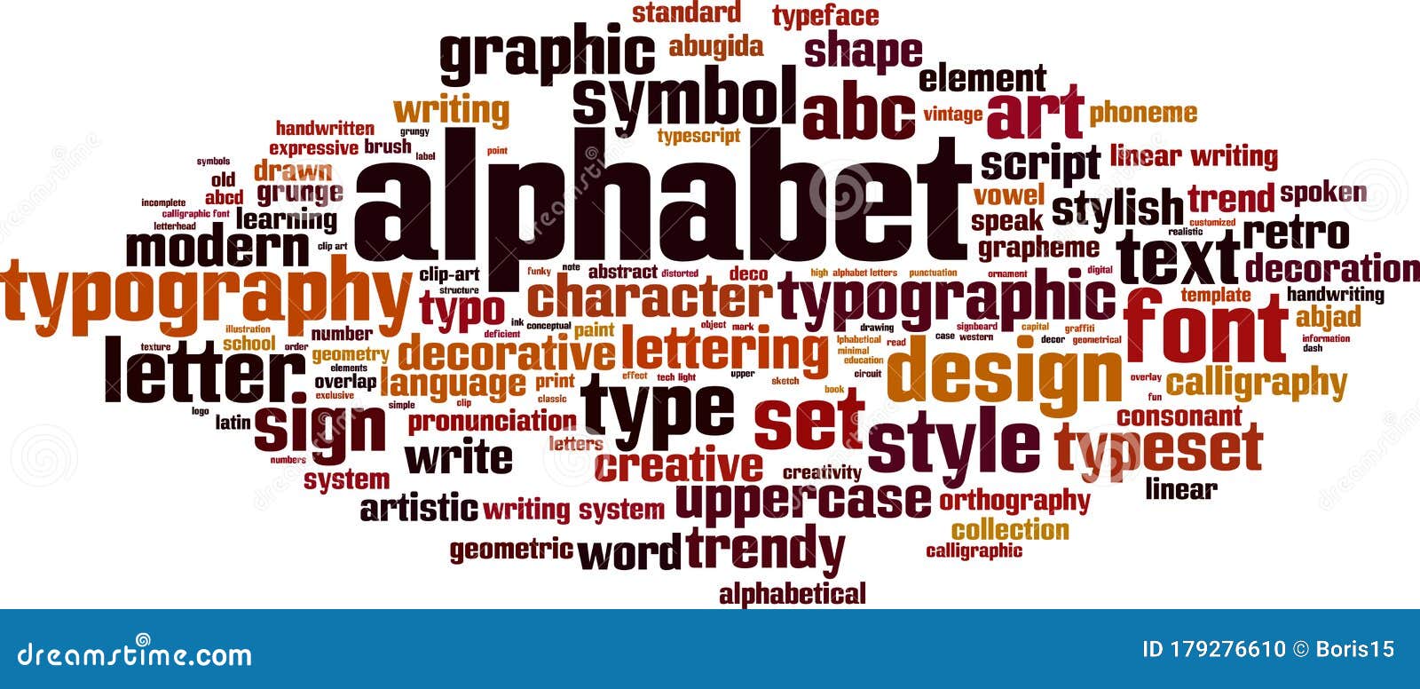 Alphabet word cloud stock vector. Illustration of abugida - 179276610