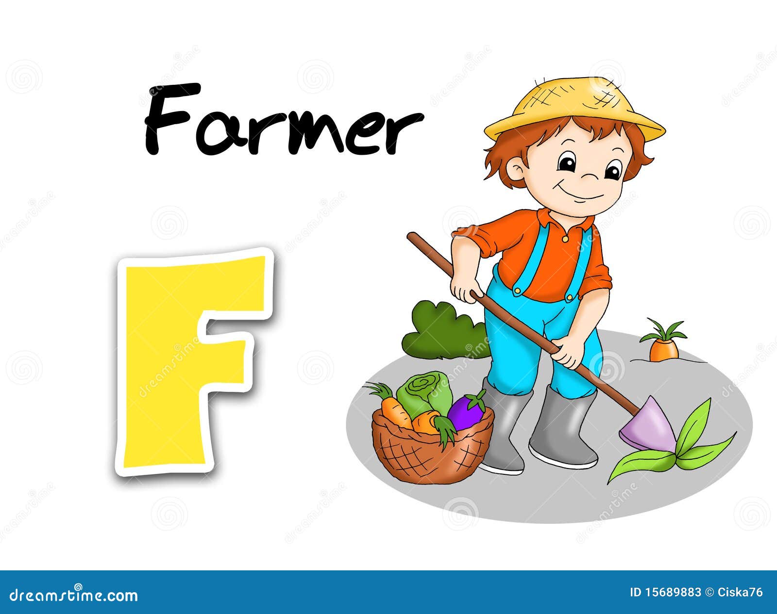 Alphabet Workers Farmer Stock Illustrations – 1 Alphabet Workers Farmer ...