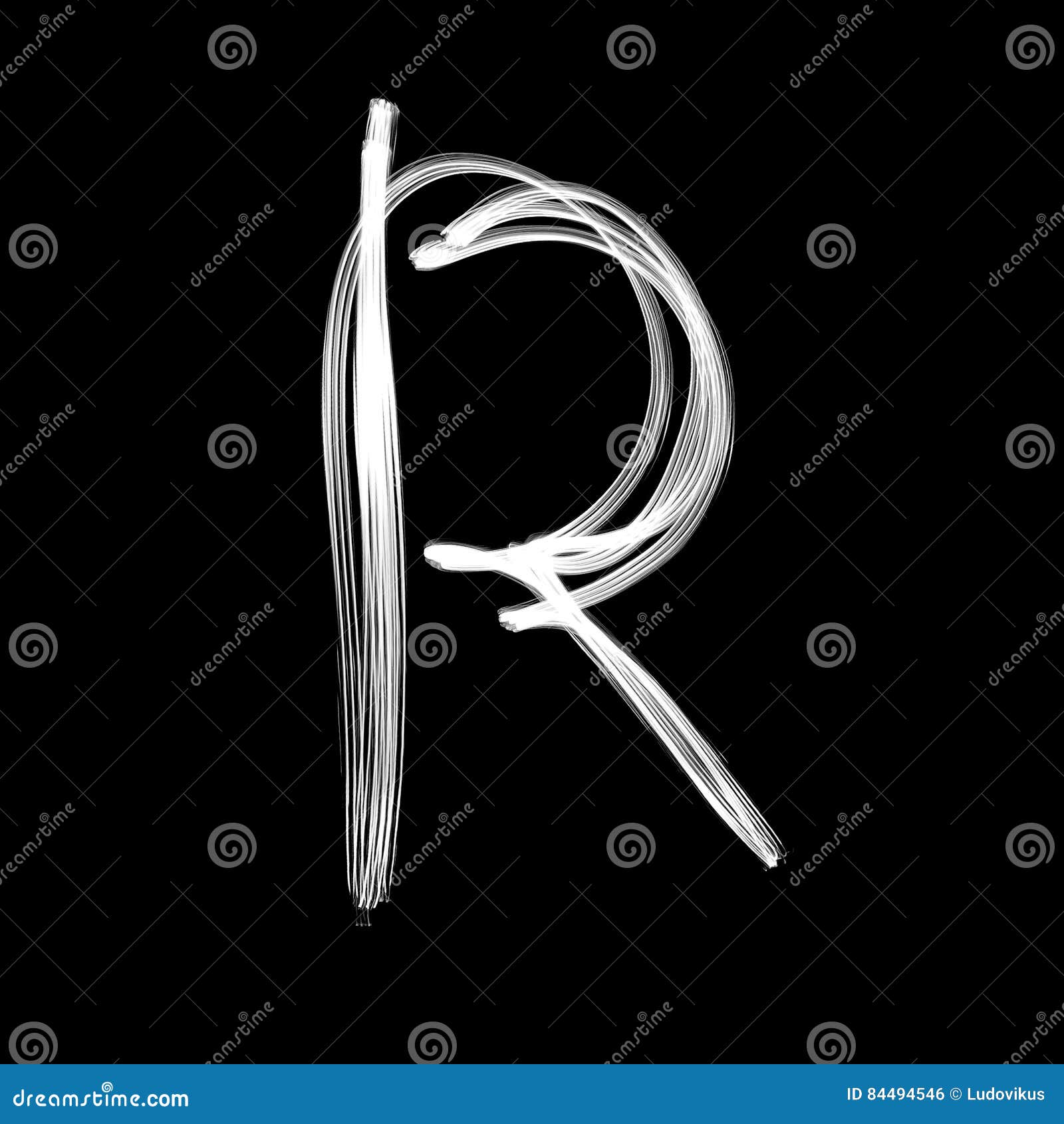 Alphabet Written with Lamp. Letter R Stock Illustration - Illustration ...