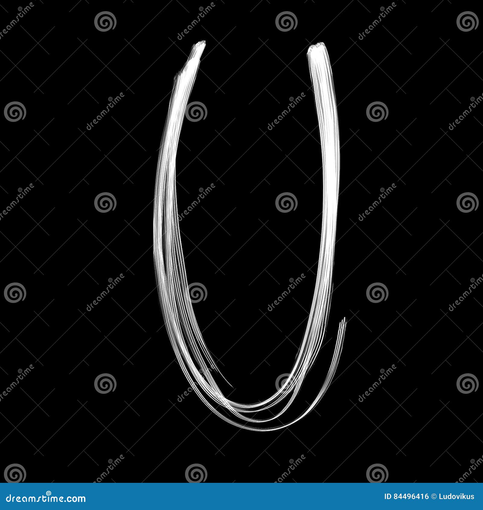 Alphabet Written with Lamp. Letter U Stock Illustration - Illustration ...