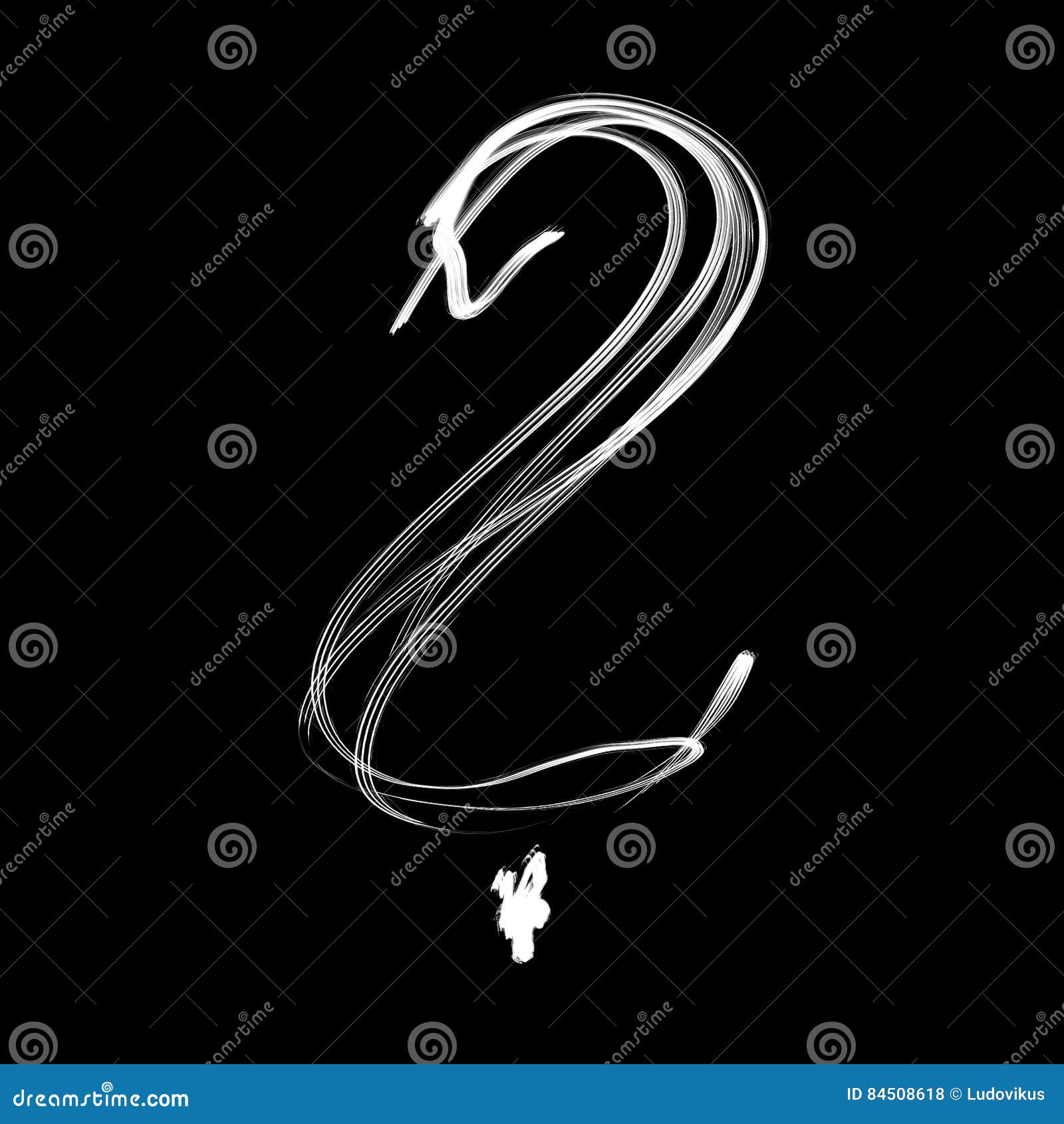 Alphabet Written with Lamp. Punctuation Mark ? Stock Illustration ...