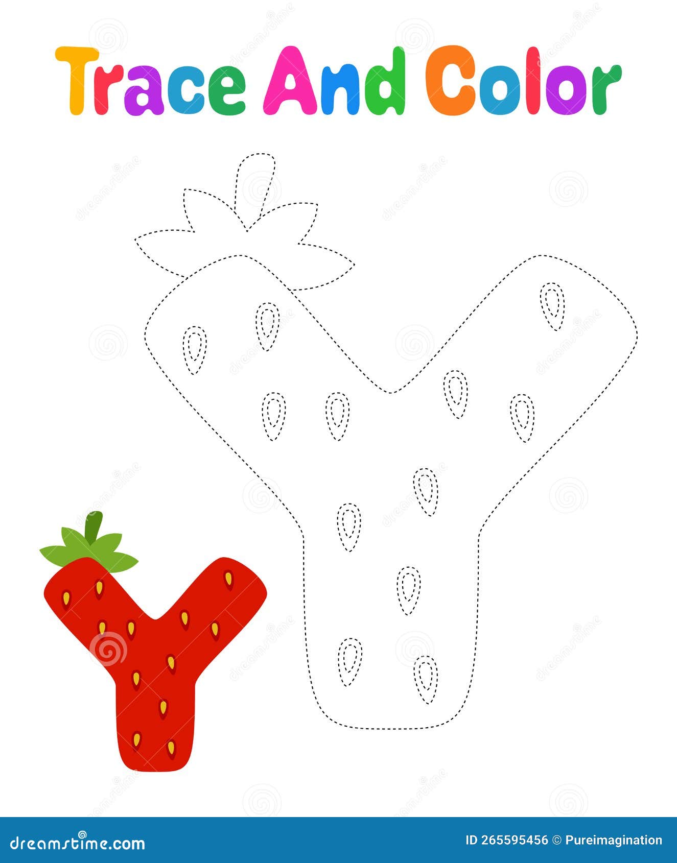 Alphabet Y Tracing Worksheet for Kids Stock Vector - Illustration of ...