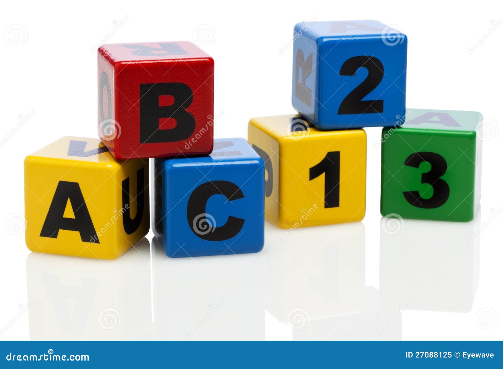 AlphabetBausteine, Die ABC Und 123 Zeigen Stockbild - Bild von lernen ...