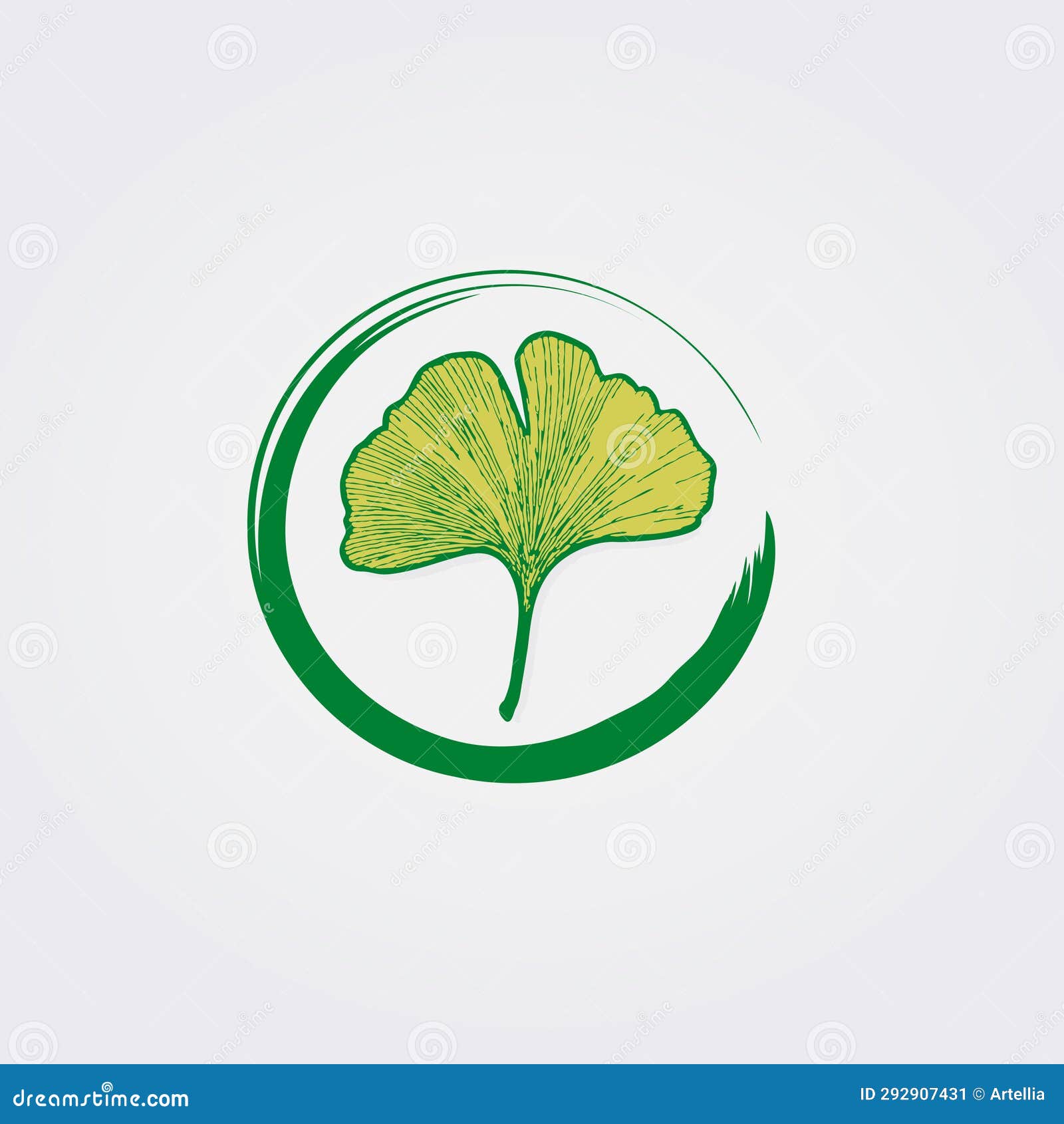 Icon Nature, Landscape, Foliage, Leaves and Ginkgo Design Green Colors ...