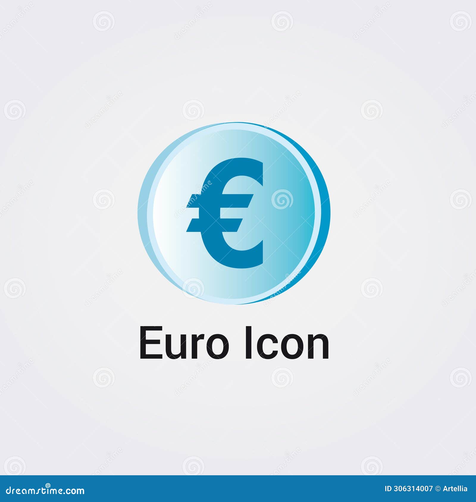 Currency Icon Euro Logo Button Illustration Vector Circle Design Stock ...