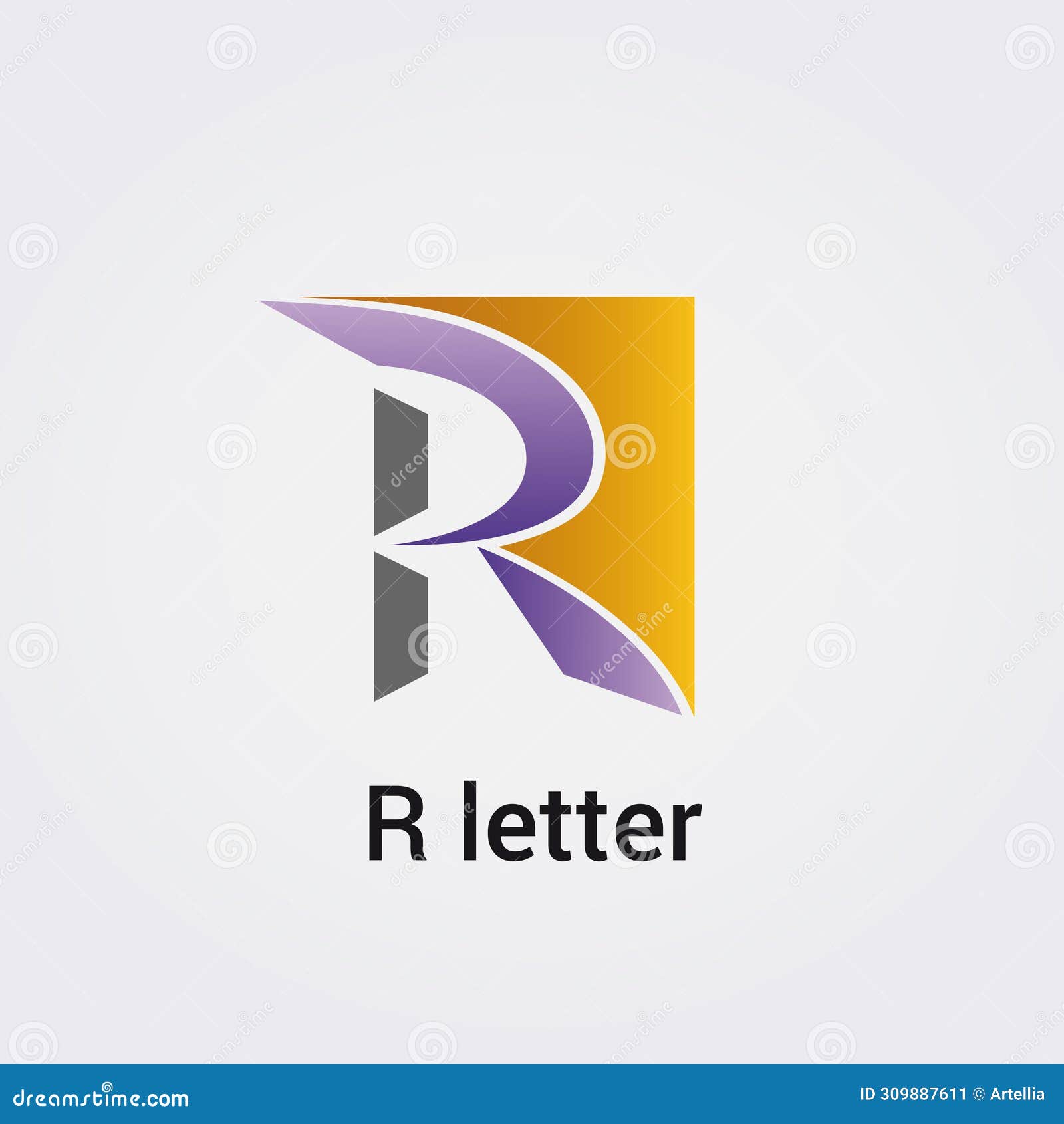 R Letter Icon Design Isolated Logo Brand Corporate Identity Various ...