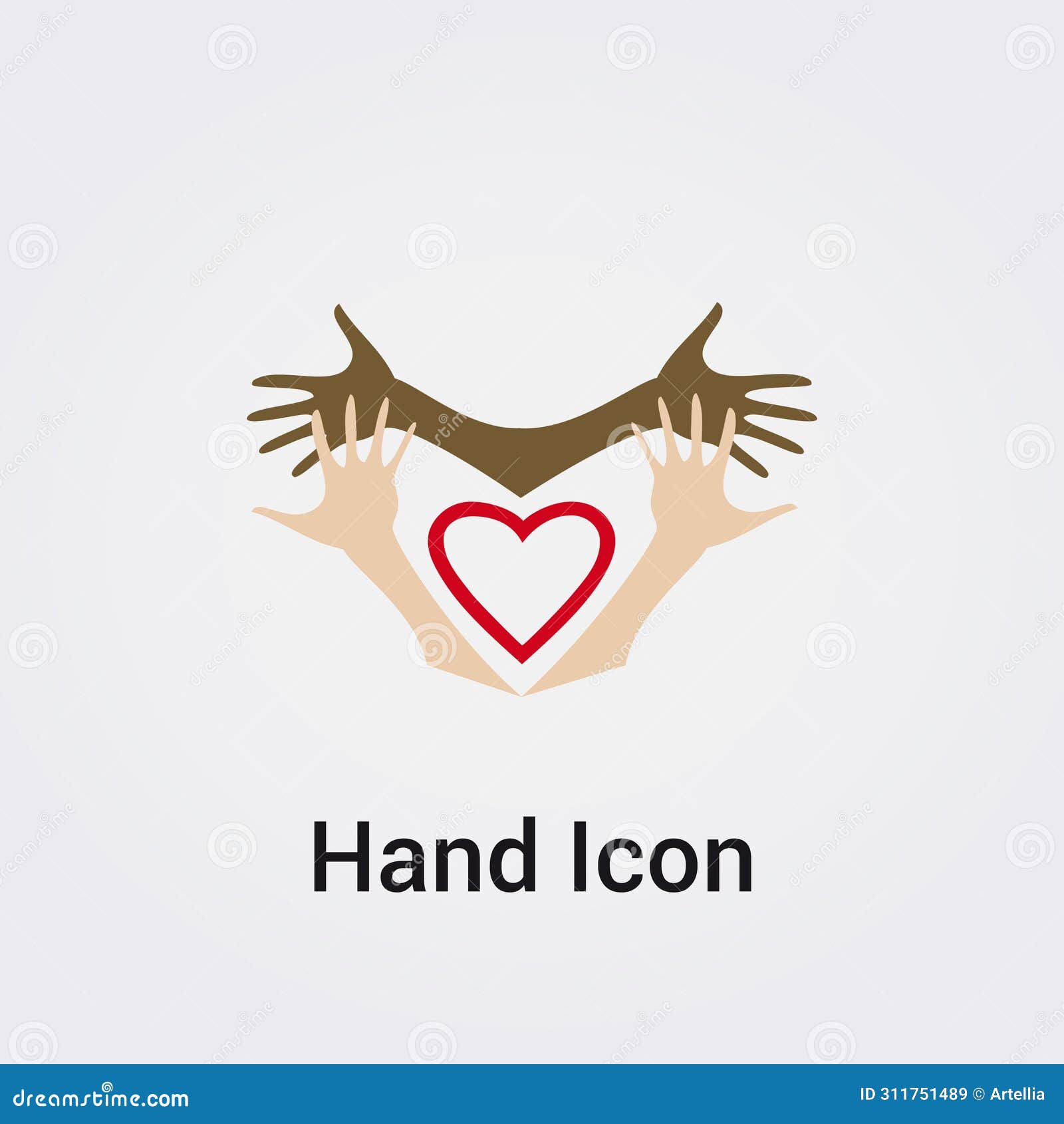 Spirituality Icon Meditation Hands Solidarity Heart Love Care Light ...