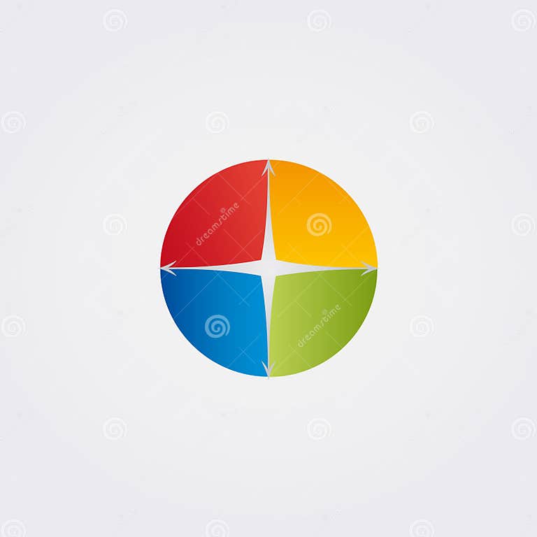 Chart Diagram Icons Abstract Illustrations Wheel, Pyramid, Circle ...