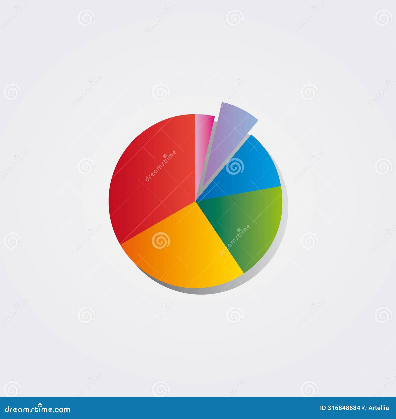 Chart Diagram Icons Abstract Illustrations Wheel, Pyramid, Circle ...