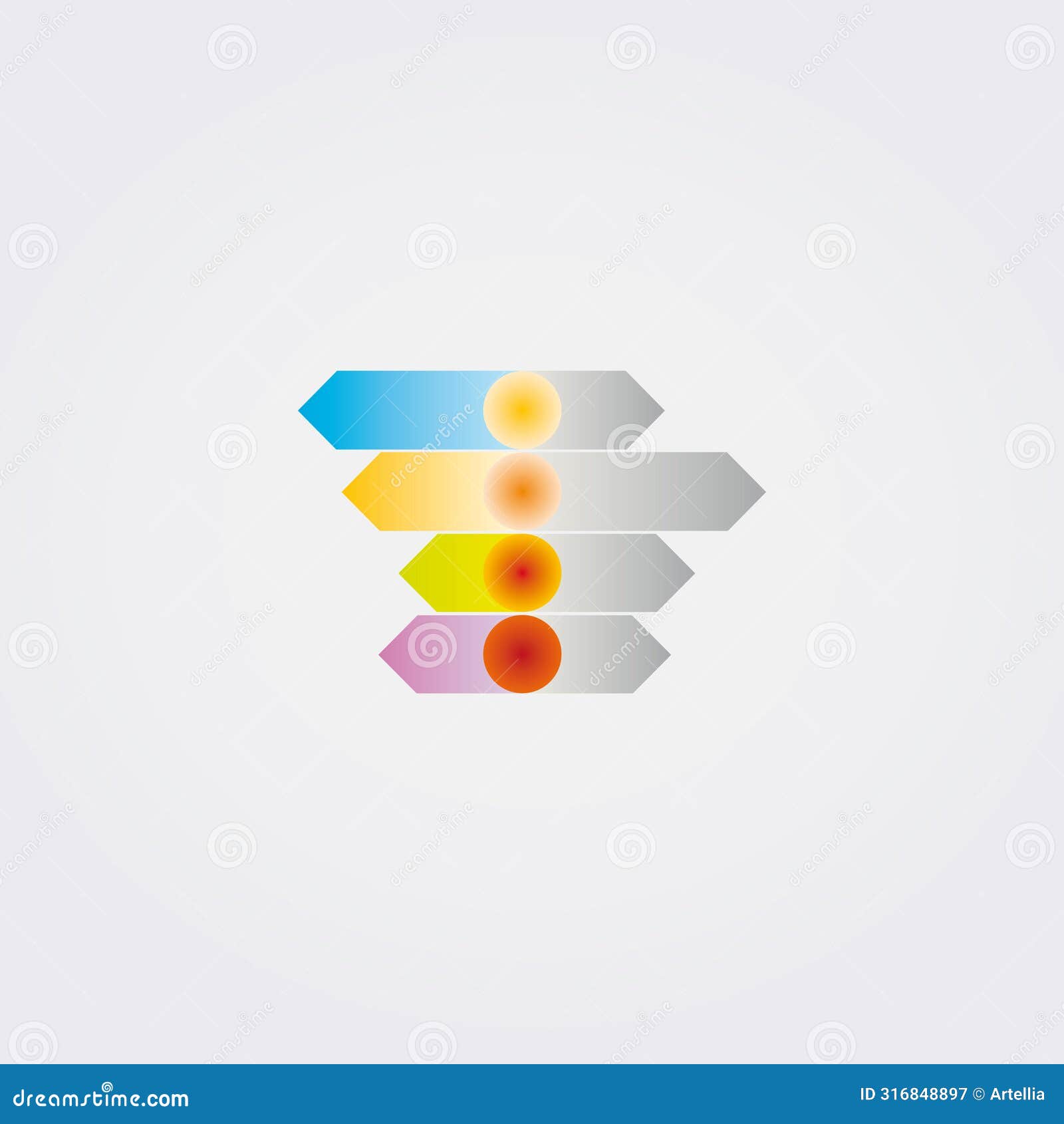 Chart Diagram Icons Abstract Illustrations Wheel, Pyramid, Circle ...