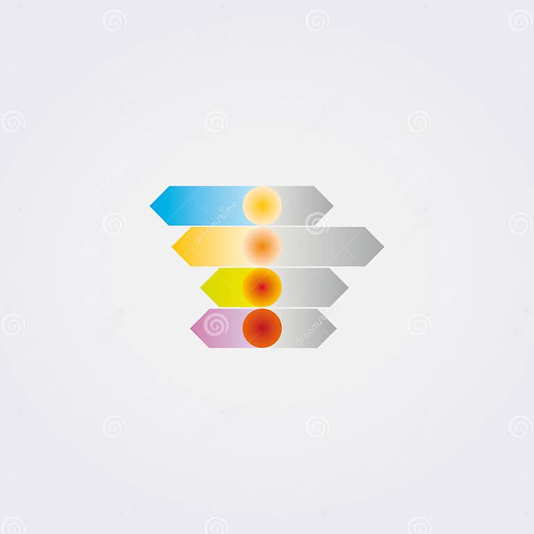 Chart Diagram Icons Abstract Illustrations Wheel, Pyramid, Circle ...