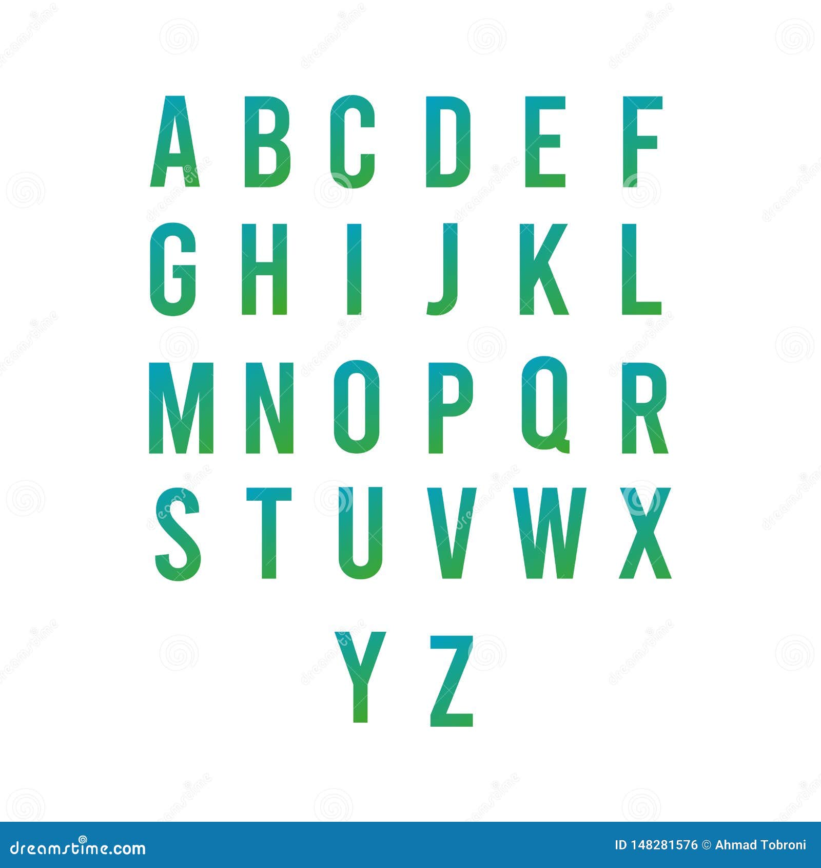 Alphabetic Font Vector Template Design Illustration Stock Vector ...