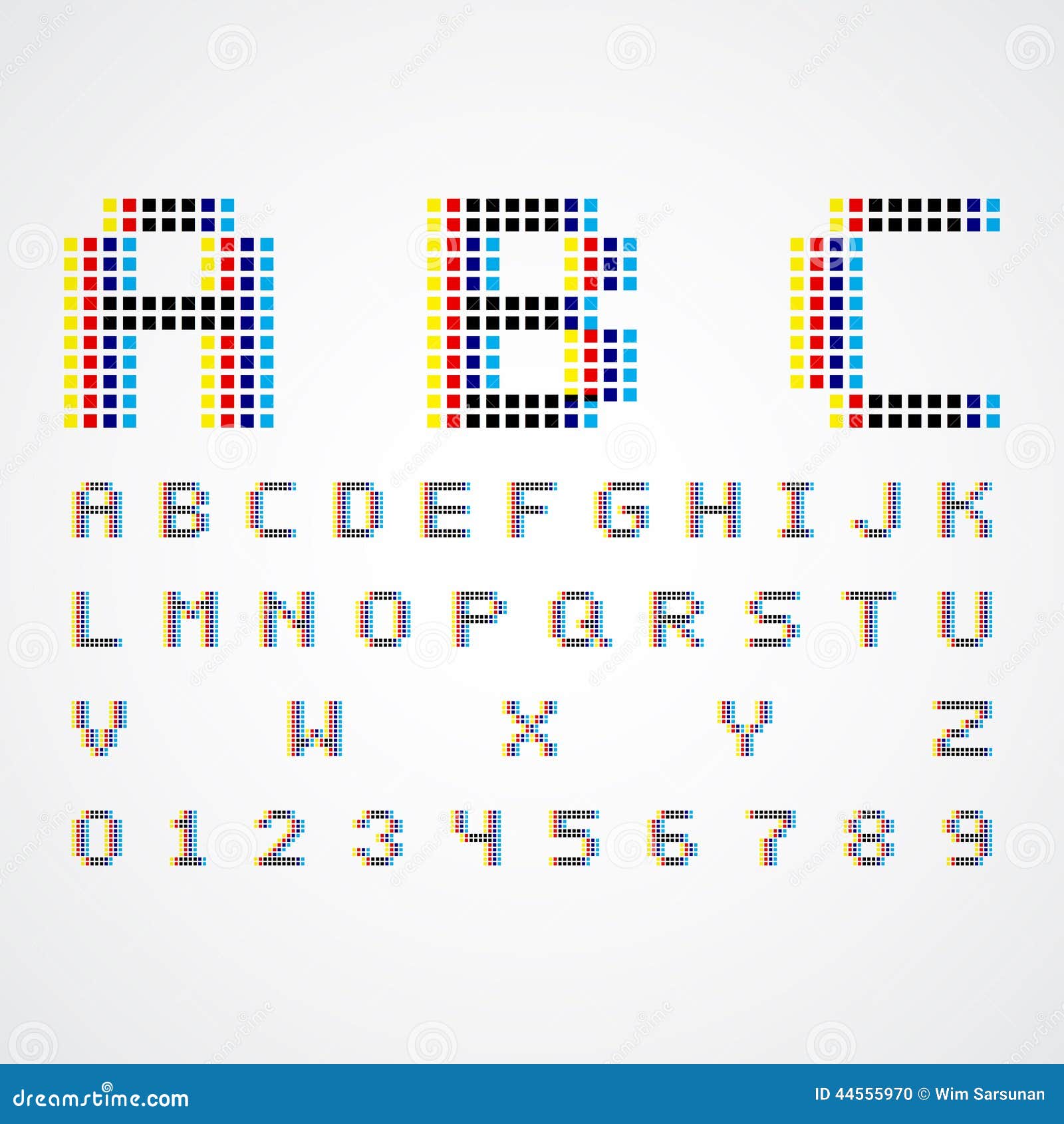 Alphabetic Fonts and Numbers Stock Vector - Illustration of decoration ...