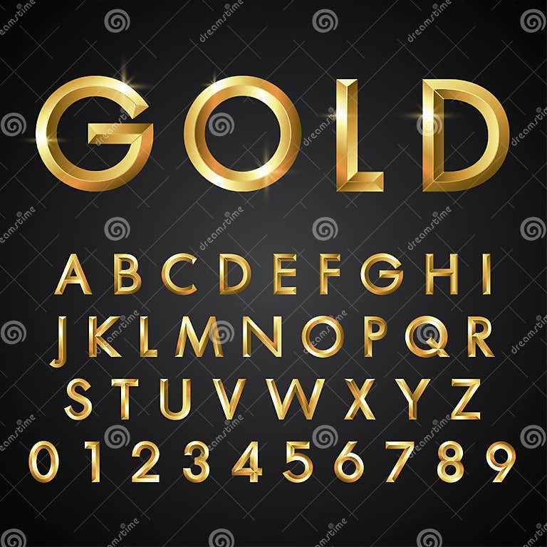 Alphabetic Fonts and Numbers Stock Vector - Illustration of language ...