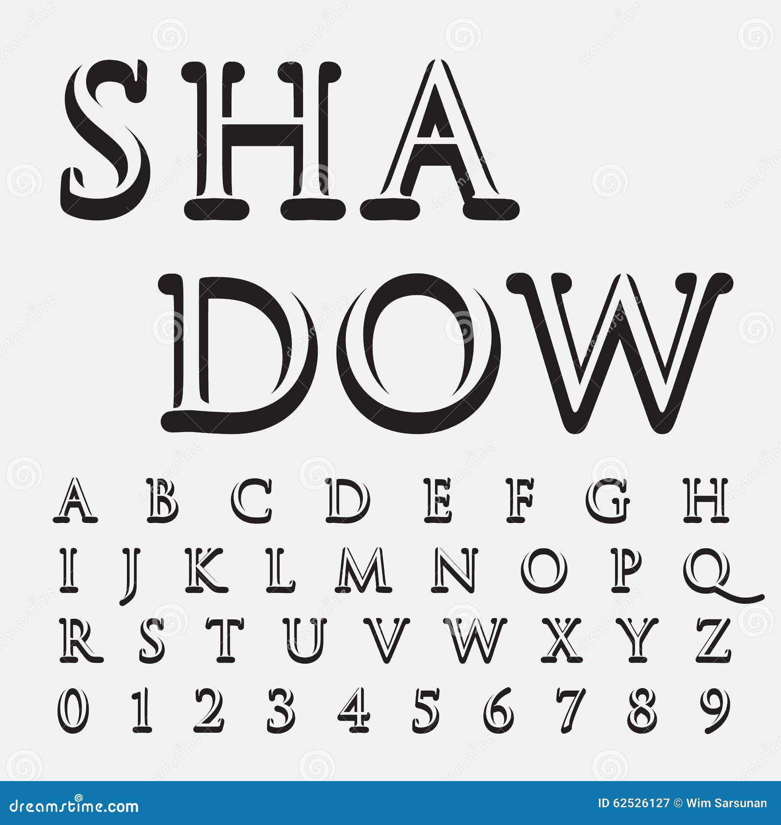 Alphabetic Fonts and Numbers Stock Vector - Illustration of digital ...