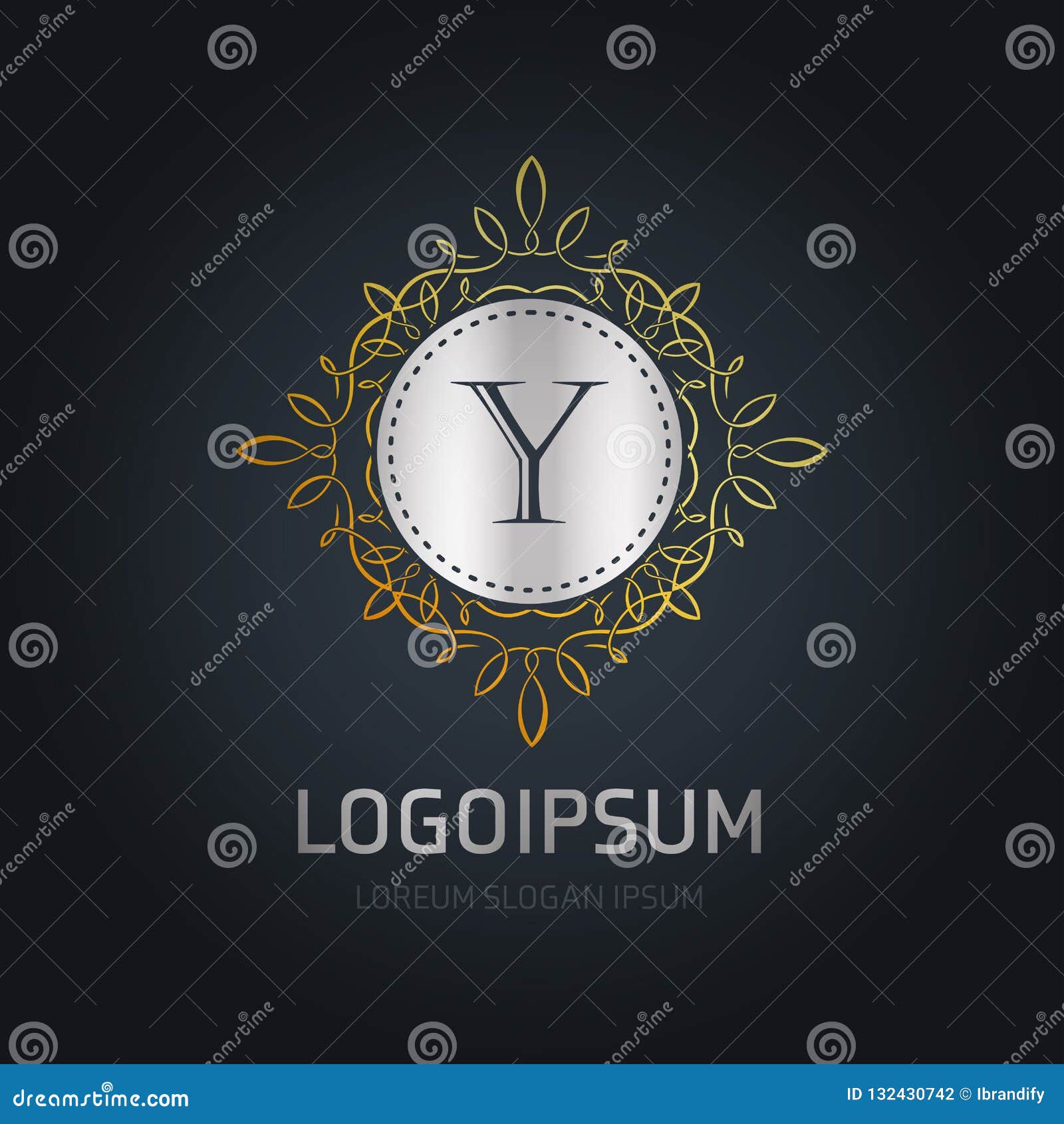 Alphabetic Logo Design with Elegent Design and Typography Vector Stock ...