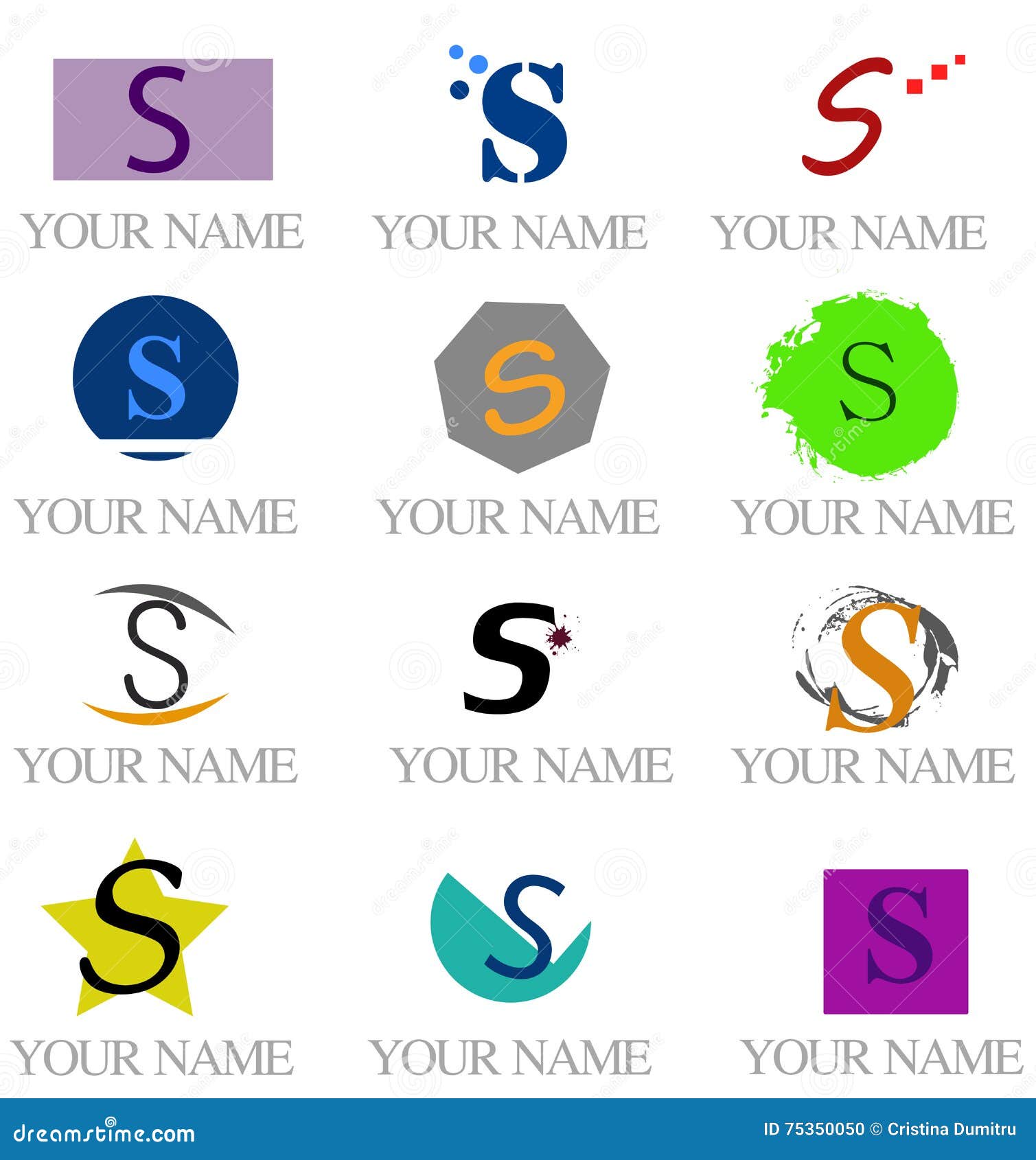 Alphabetical Logo Design With Creative Typography Vector ...