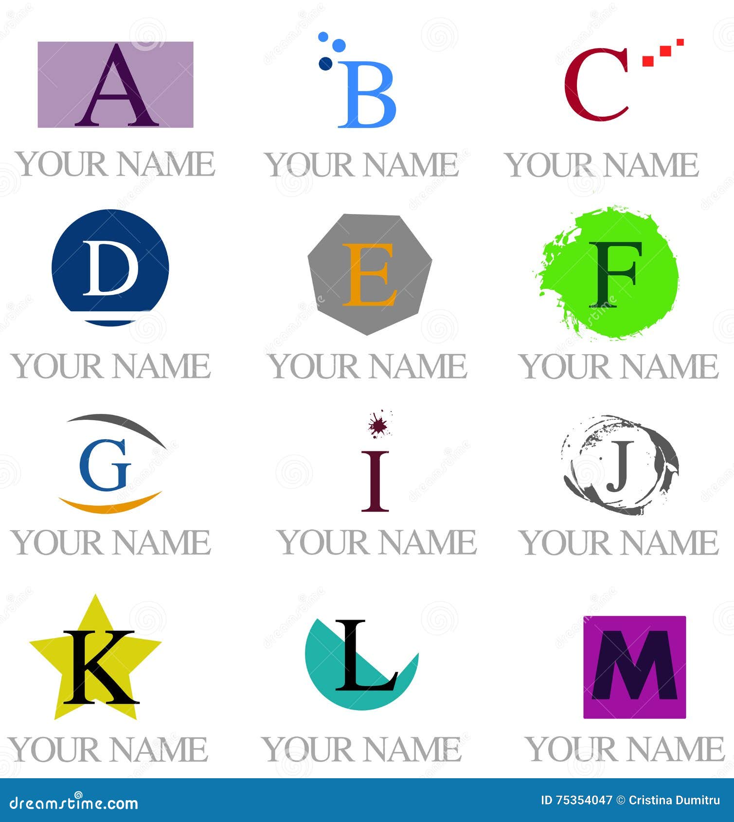 Alphabetical Logo Design With Creative Typography Vector ...