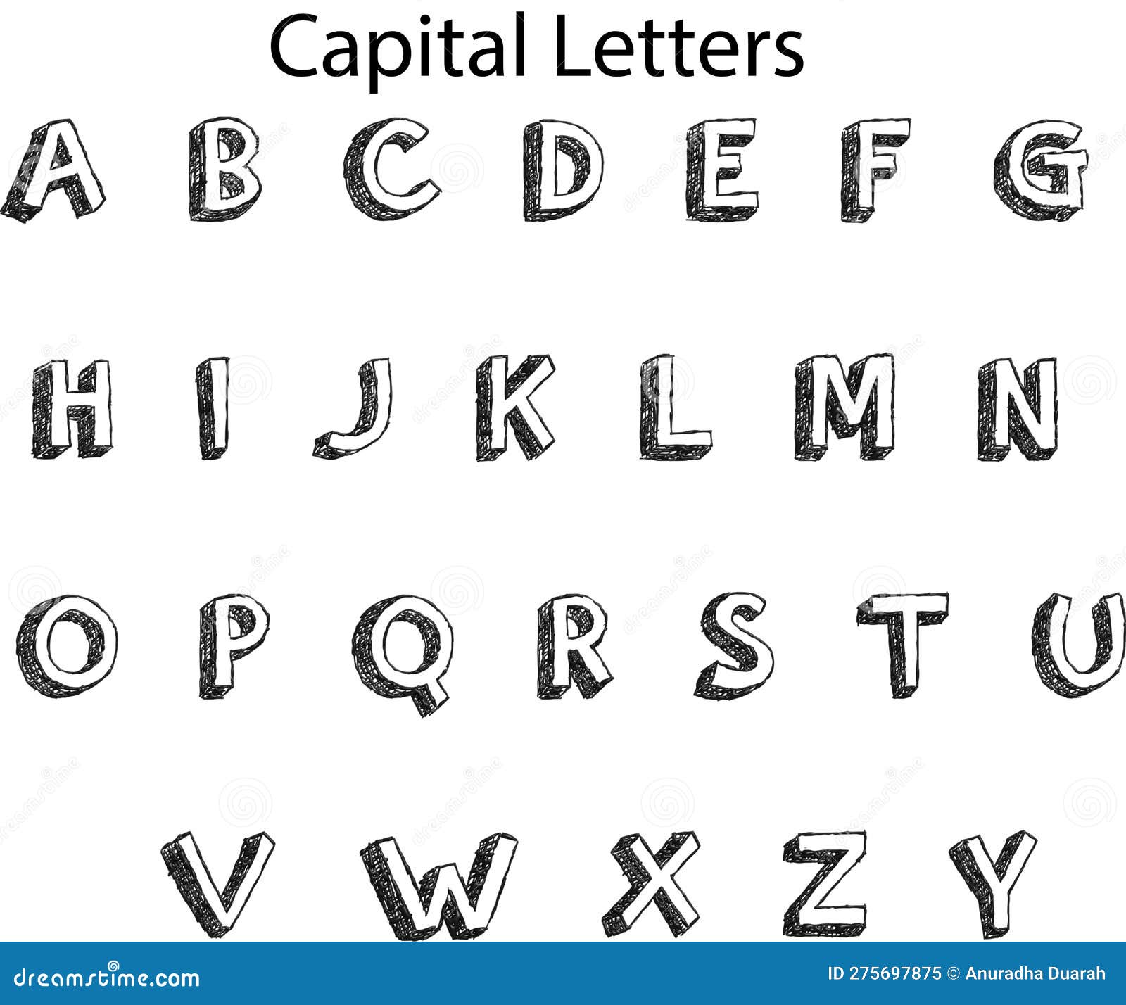 English alphabets stock illustration. Illustration of modern - 275697875